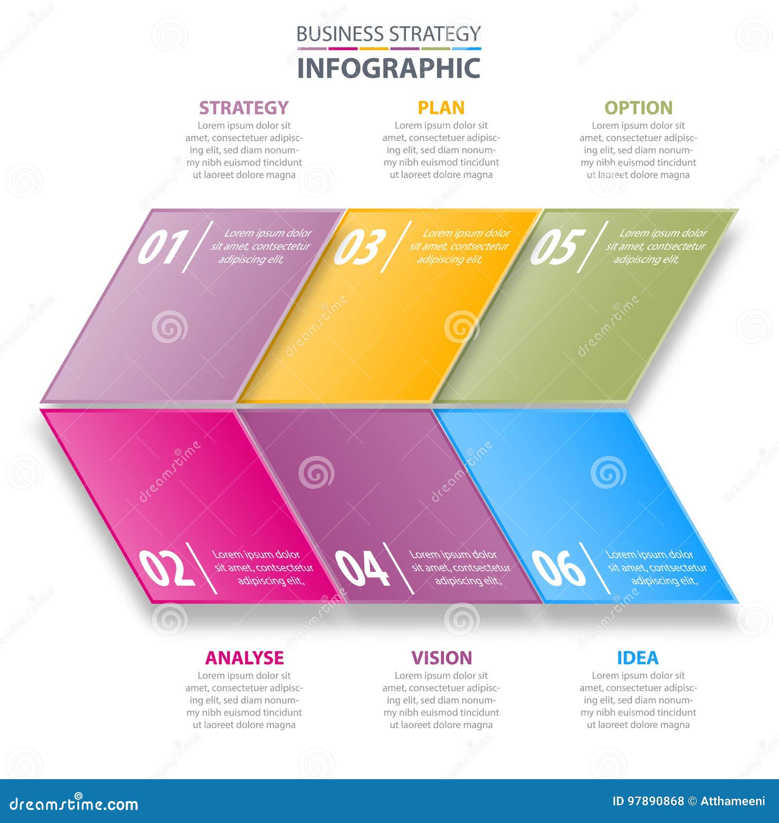Business Infographics Strategy Design Elements Template Stock Vector ...