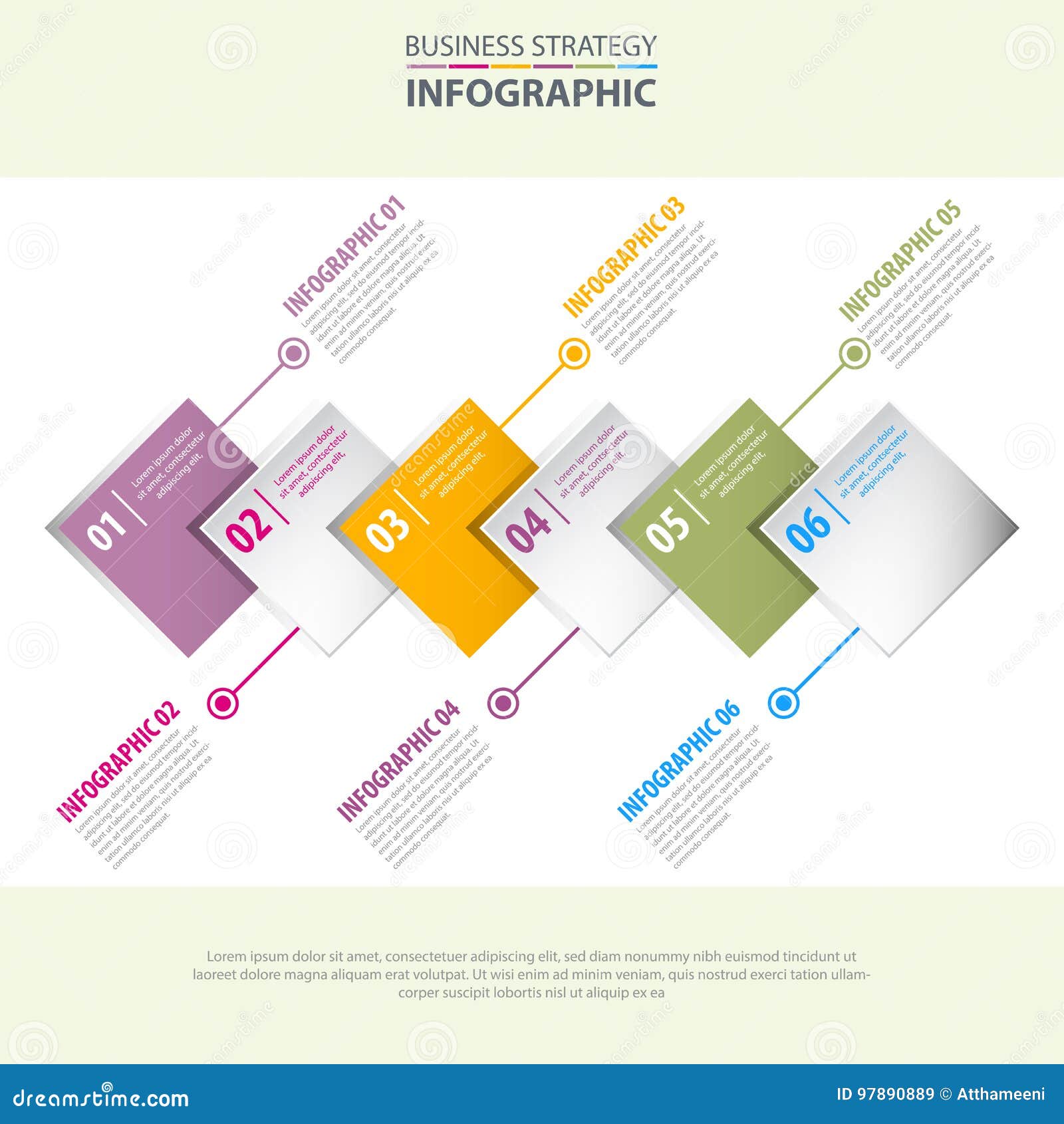 Business Infographics Strategy Design Elements Template Stock Vector ...