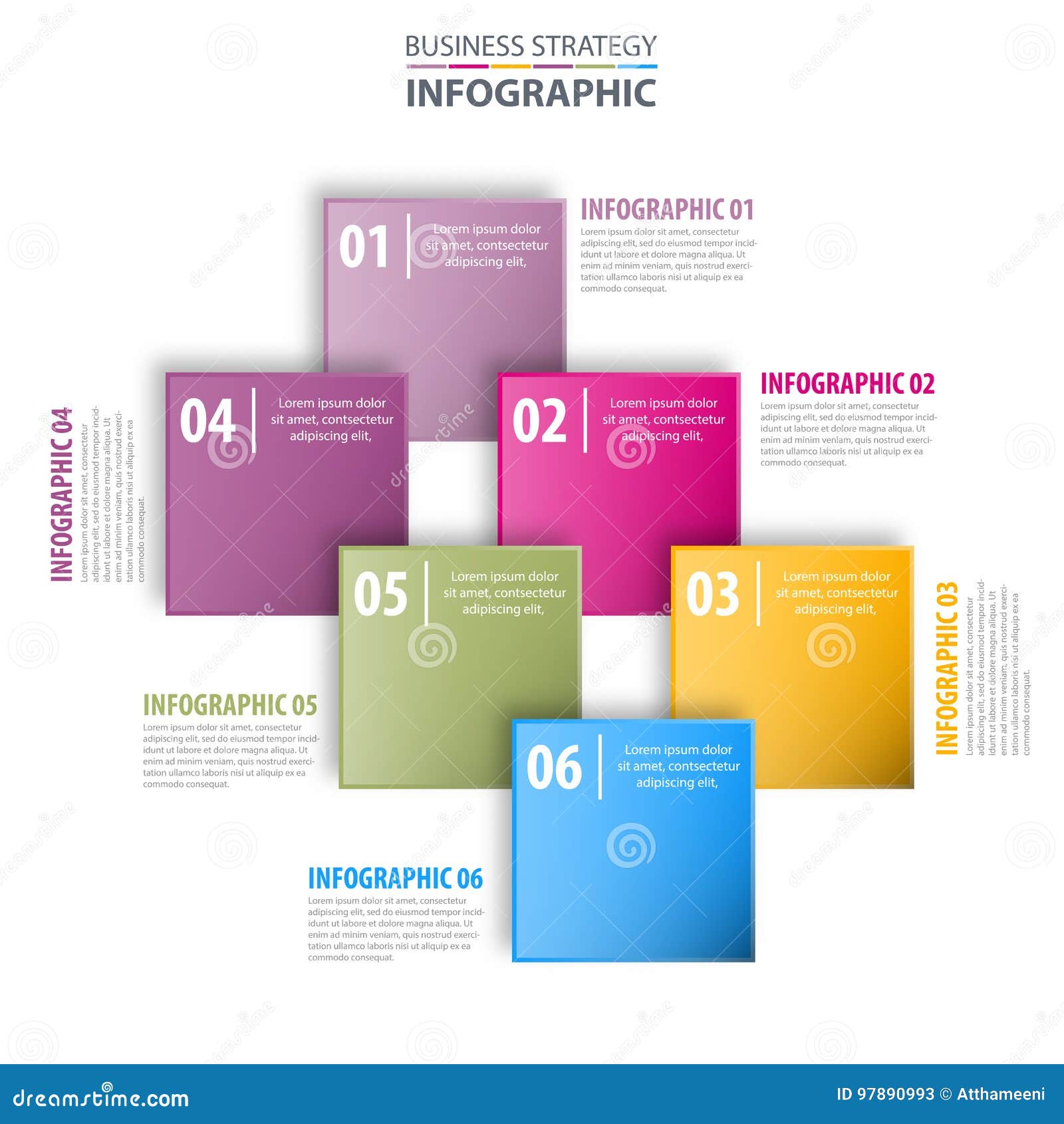 Business Infographics Strategy Design Elements Template Stock Vector ...