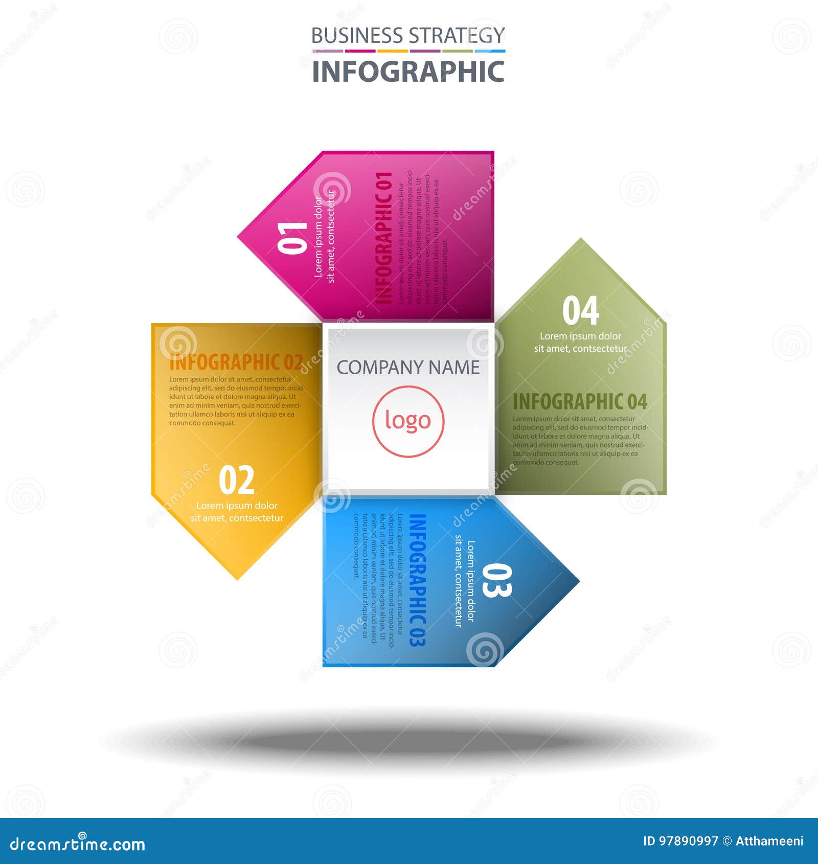 Business Infographics Strategy Design Elements Template Stock Vector ...