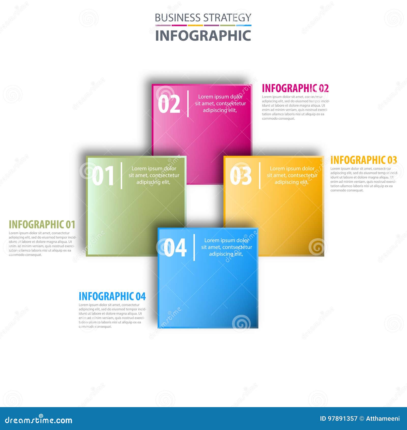 Business Infographics Strategy Design Elements Template Stock Vector ...