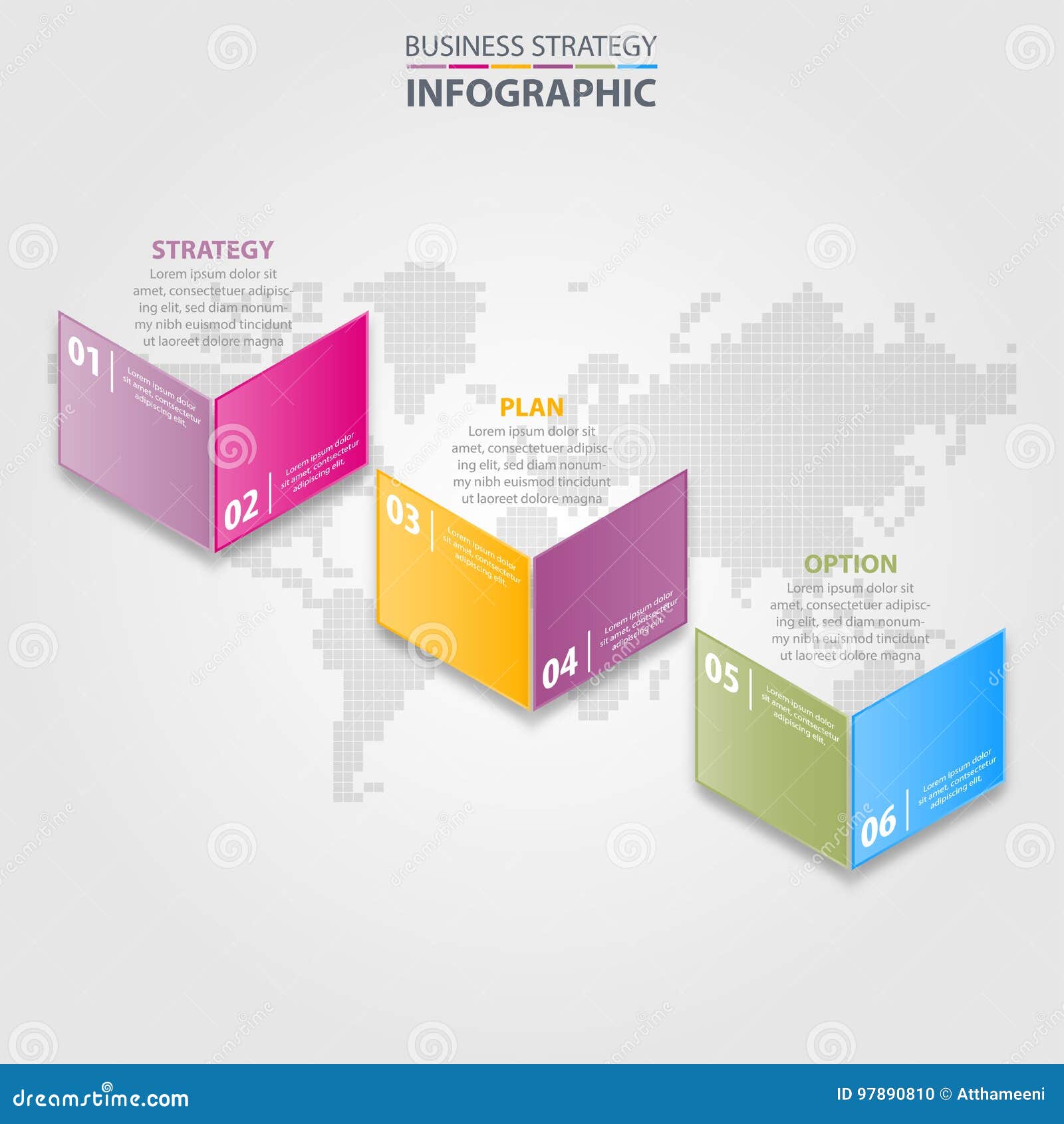 Business Infographics Strategy Design Elements Template Stock Vector ...