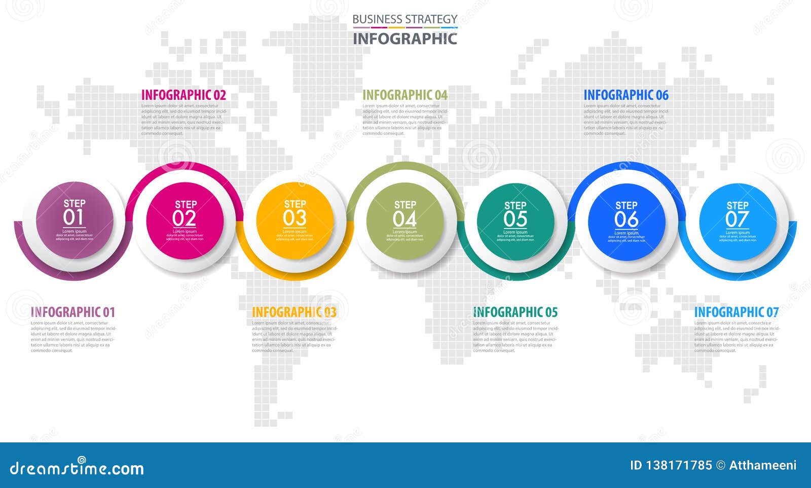 Business Infographics, Strategy, Timeline, Design Template Illustration ...