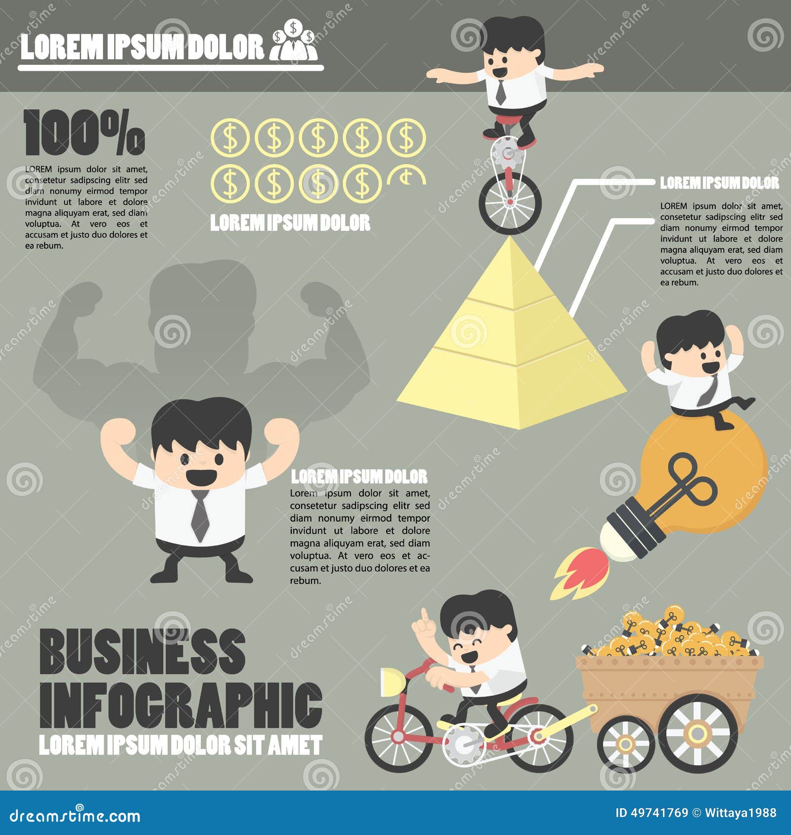 Business Infographics,success Stock Vector - Illustration of silhouette ...