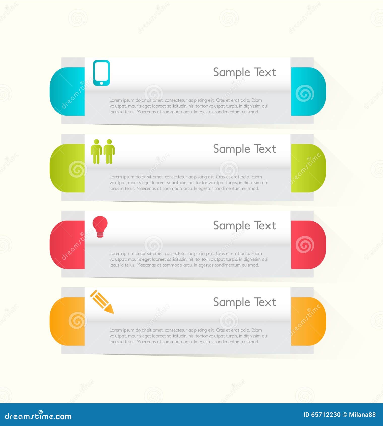 Business Infographics Tabs Template Stock Vector - Illustration of ...