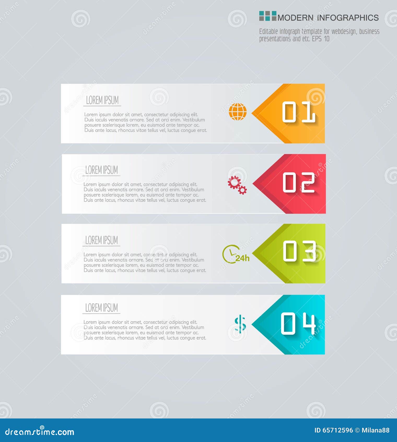 Business Infographics Tabs Template Stock Vector - Illustration of ...