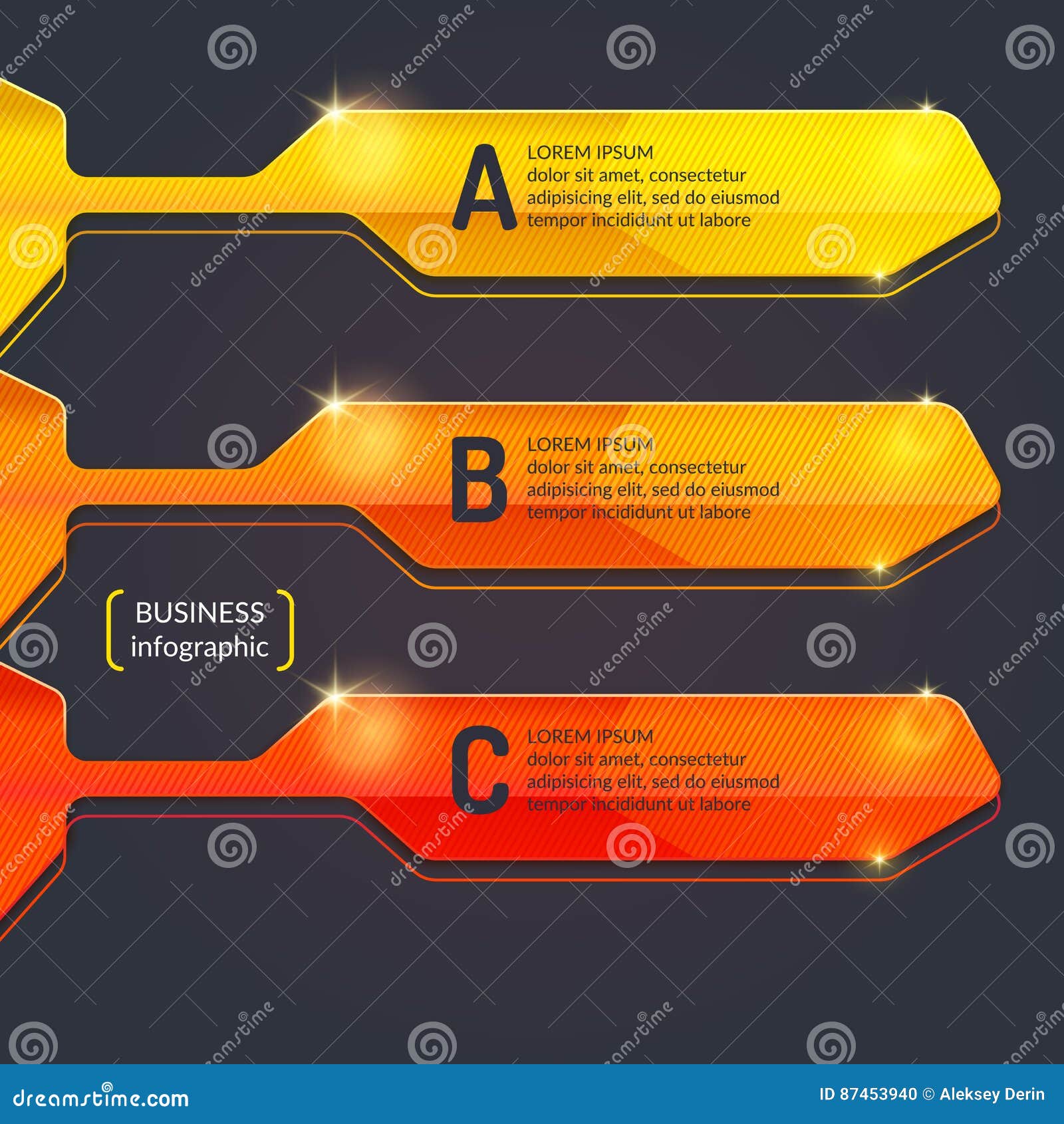 Business Infographics Template Stripe for Text and Information. Stock ...