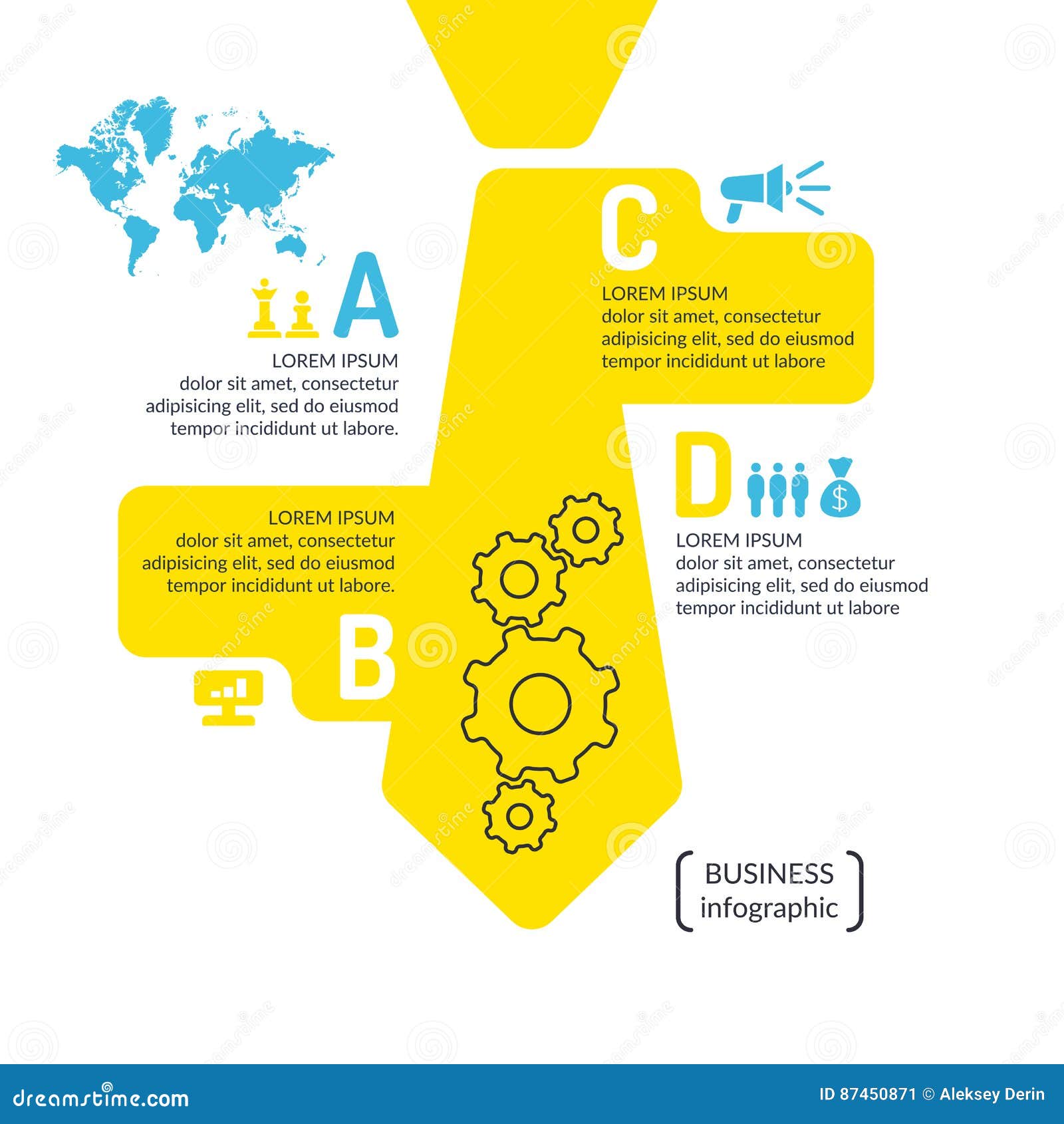 Business Infographics Template for Text and Information. Stock Vector ...