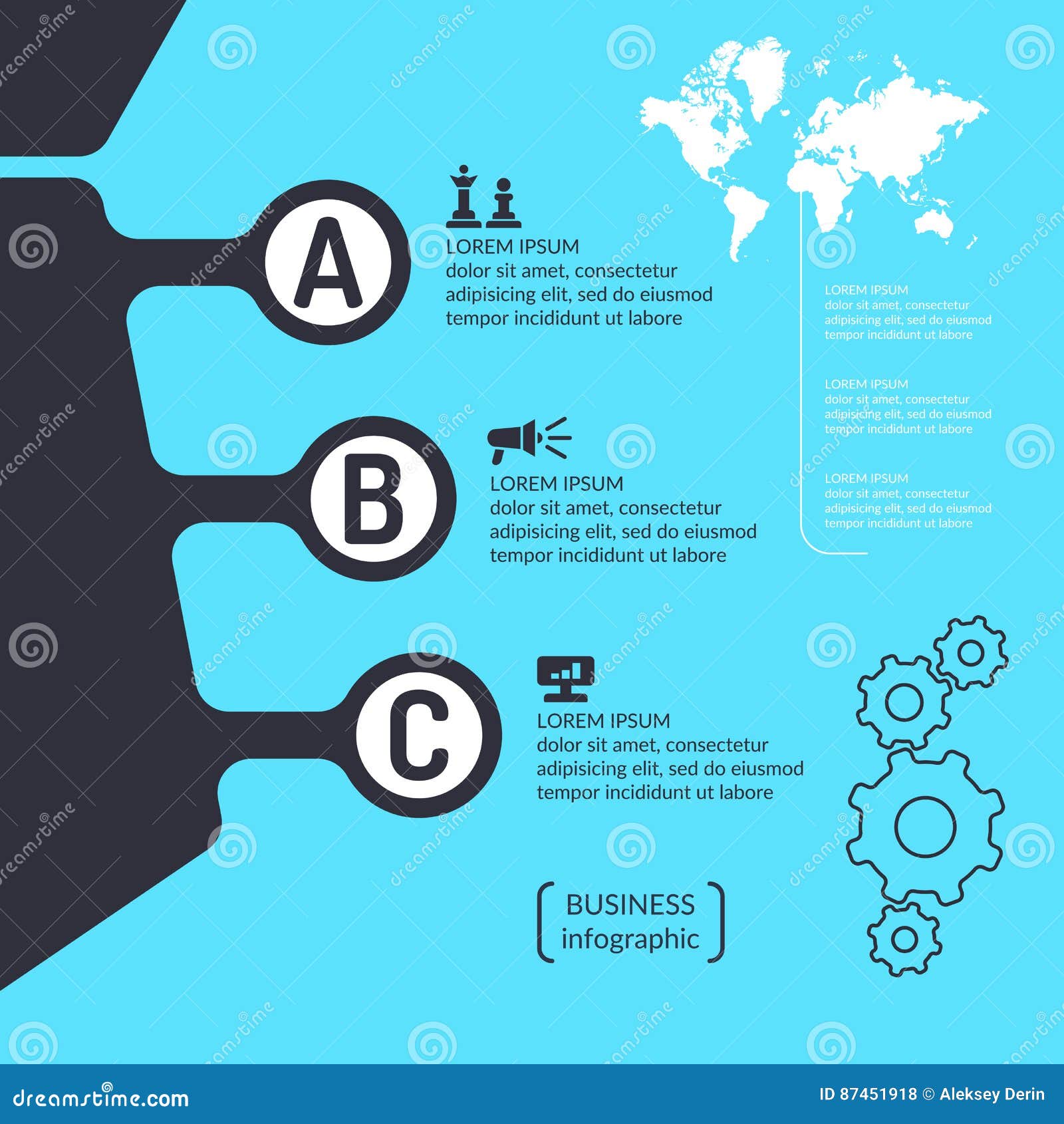Business Infographics Template for Text and Information. Stock Vector ...