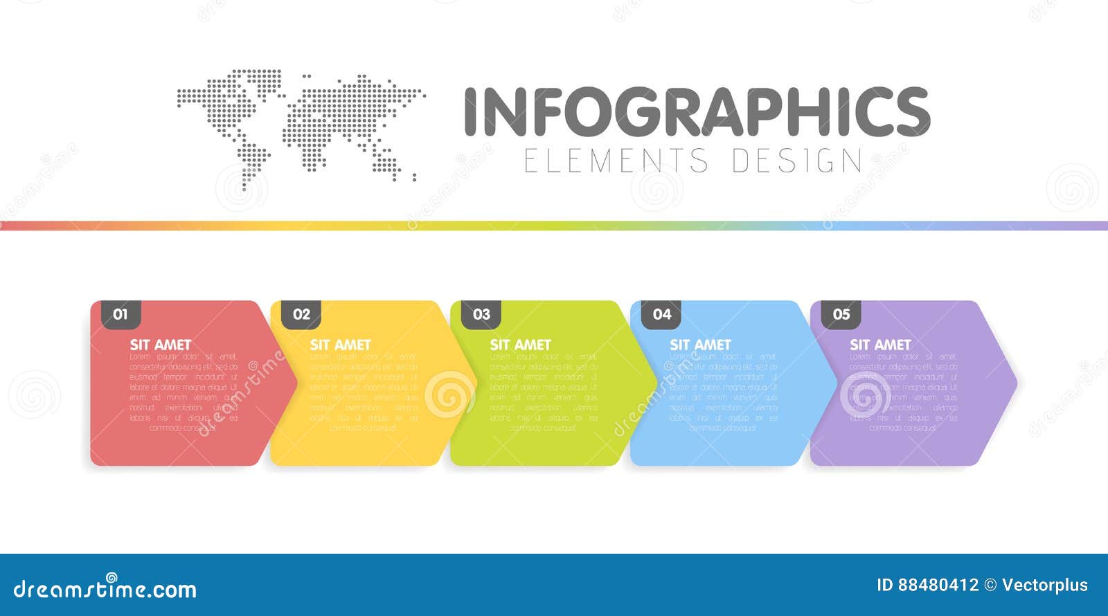 Timeline Arrow Snake Infographic Template. Cartoon Vector ...