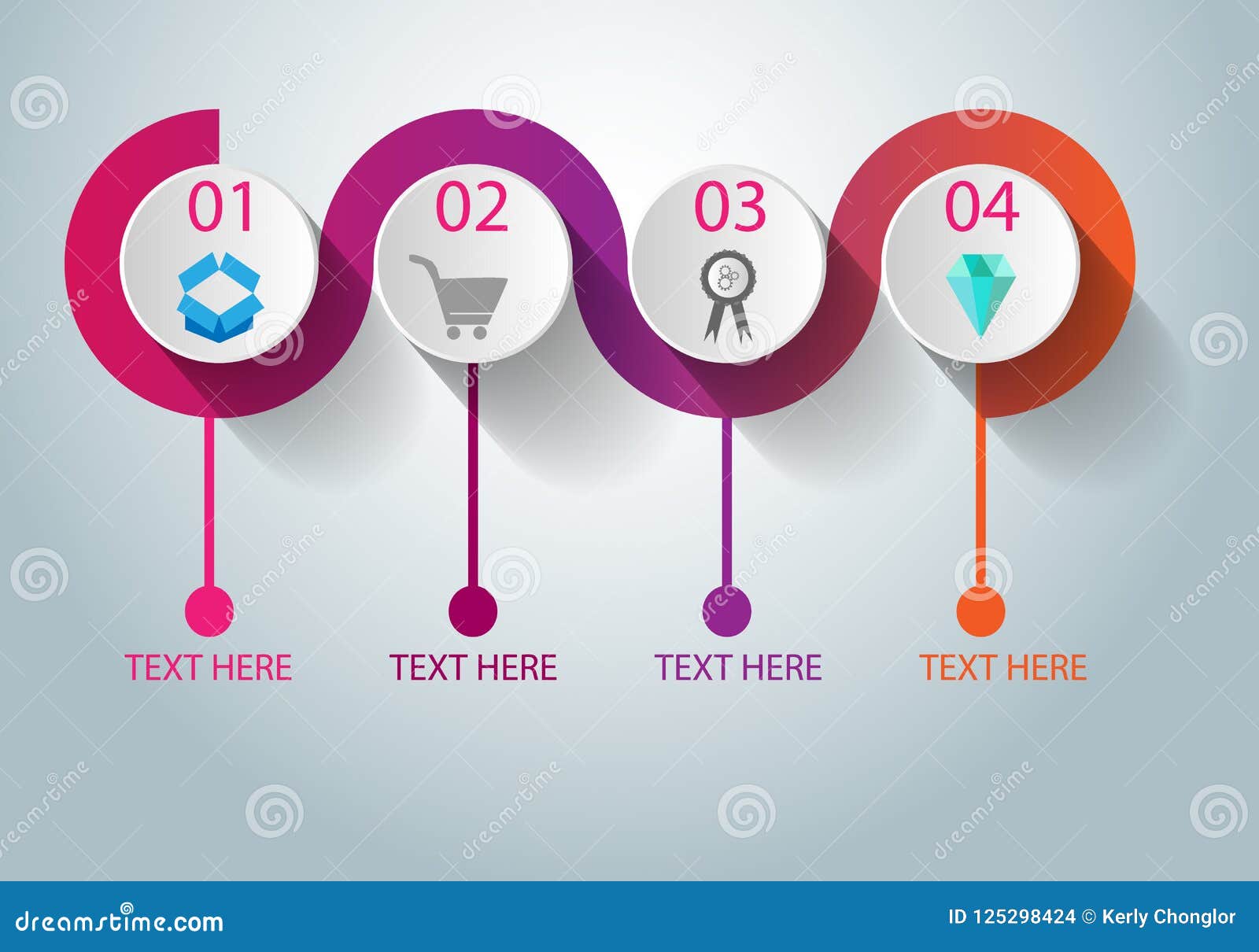 Business Infographics Timeline and Processing and Marketing Stock ...