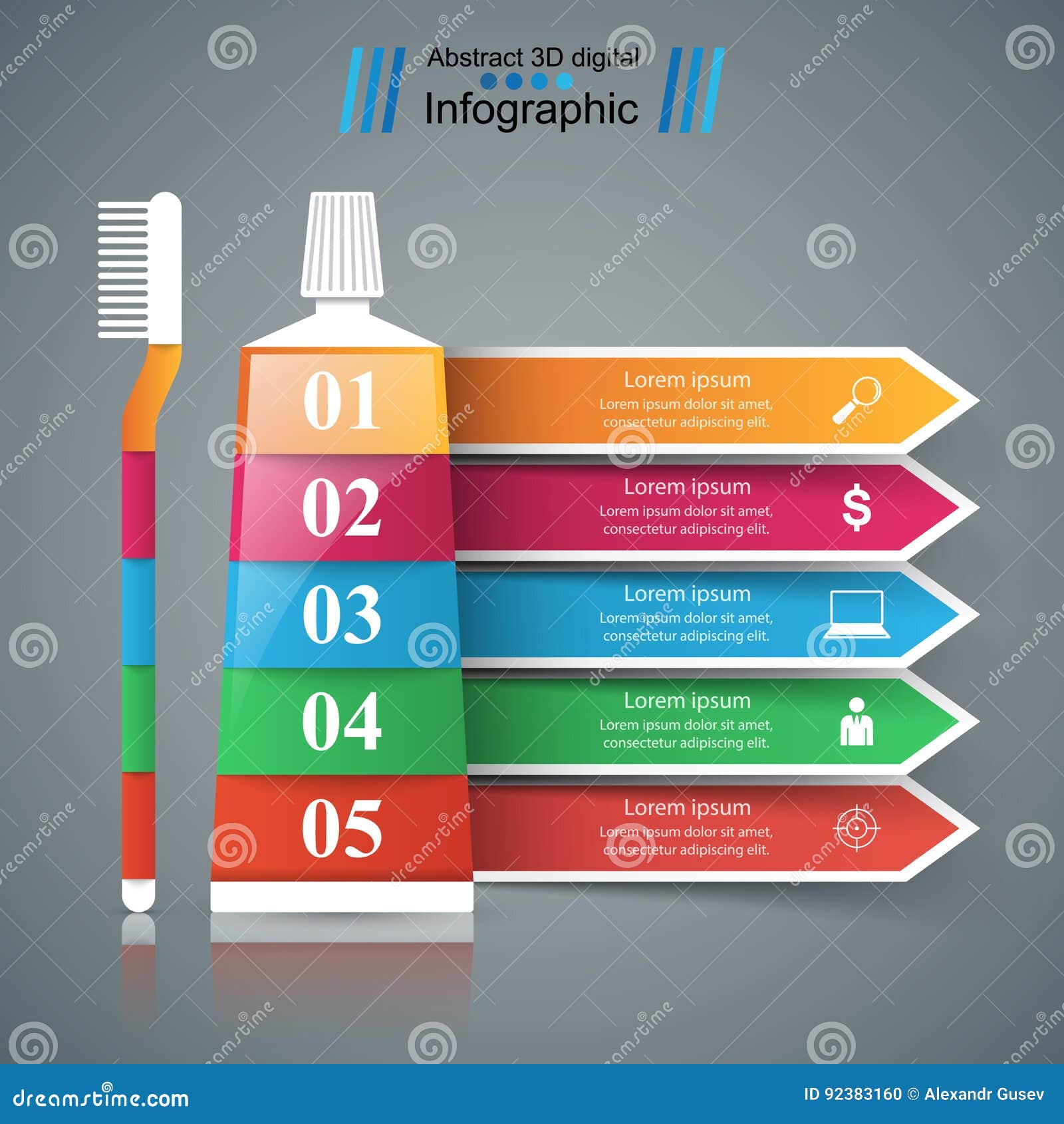 Business Infographics. Toothpaste Icon. Stock Vector - Illustration of ...