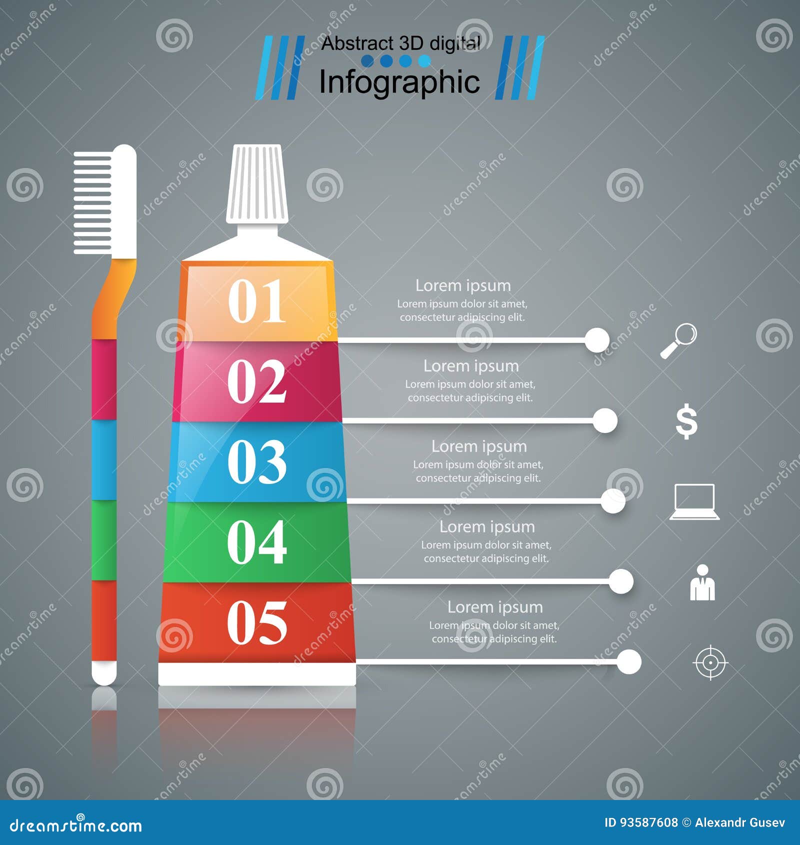 Business Infographics. Toothpaste Icon. Stock Vector - Illustration of ...