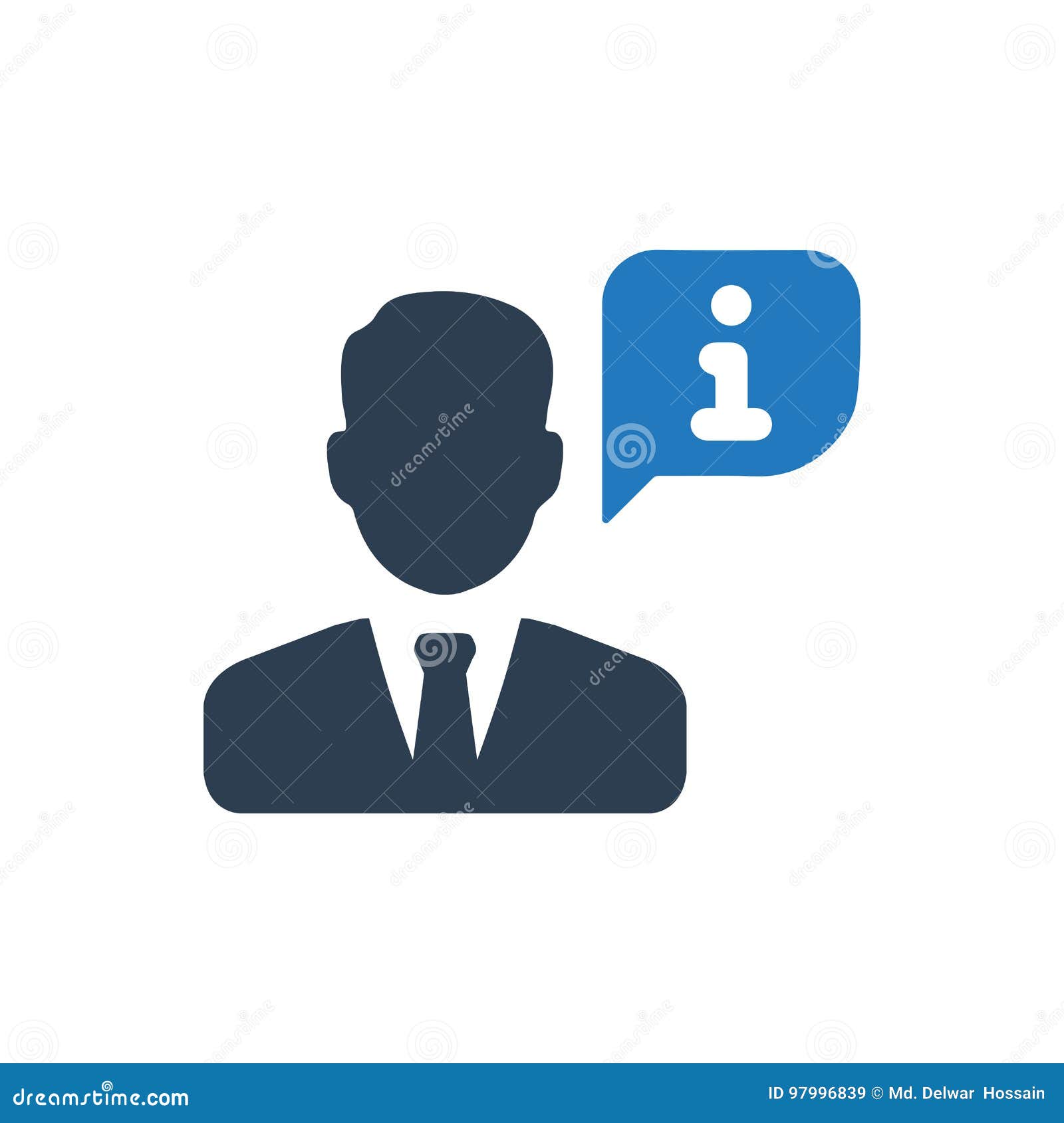 Business Information Icon stock vector. Illustration of businessman ...