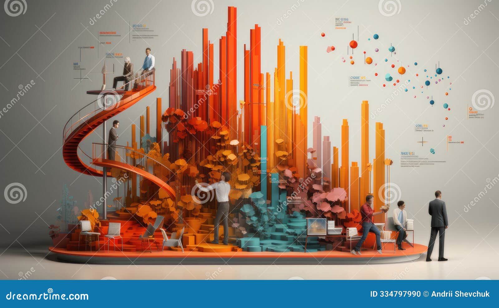 Business Information and Infographics Concept Illustrating Data ...