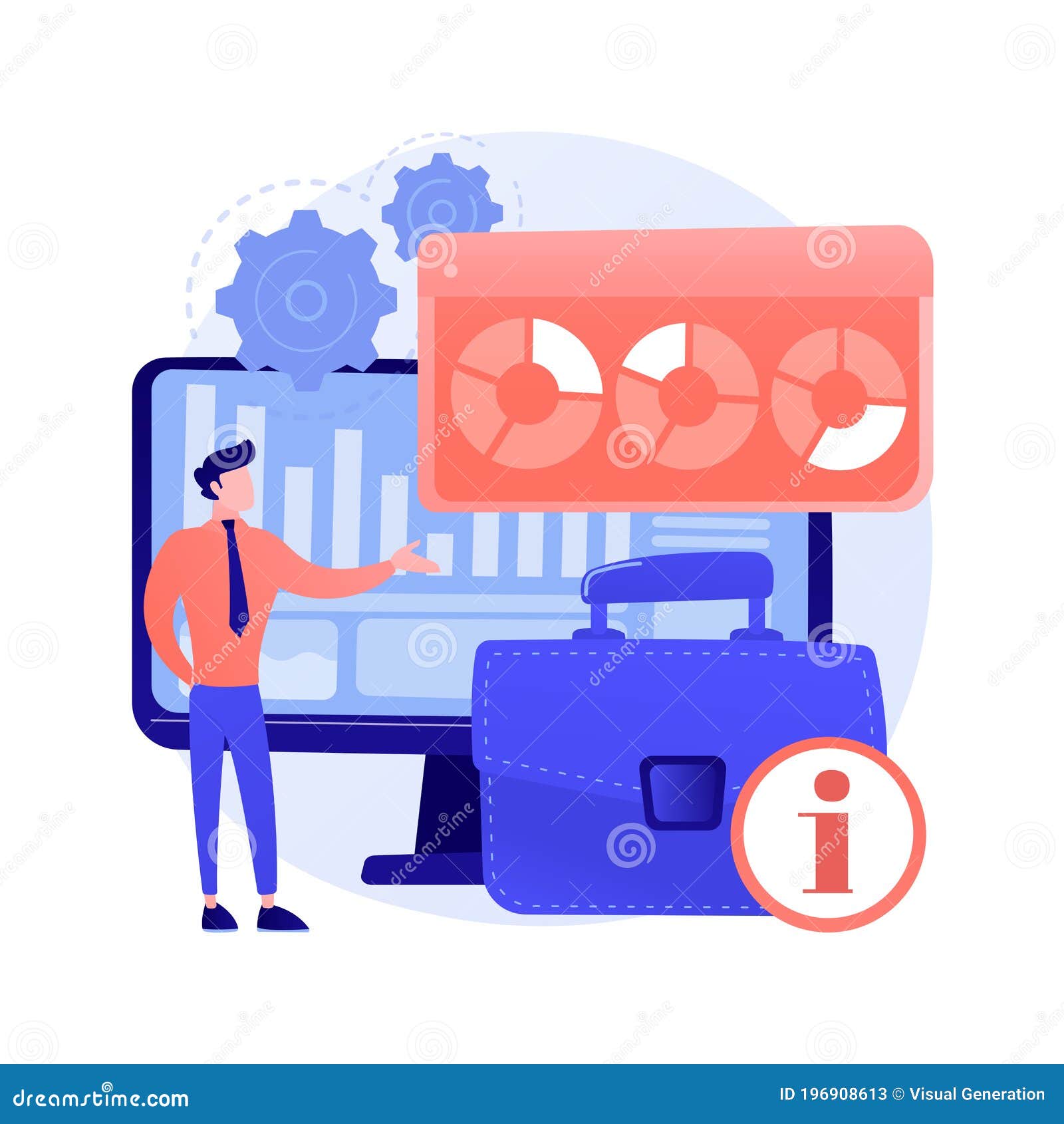 Business Information System Abstract Concept Vector Illustration. Stock ...