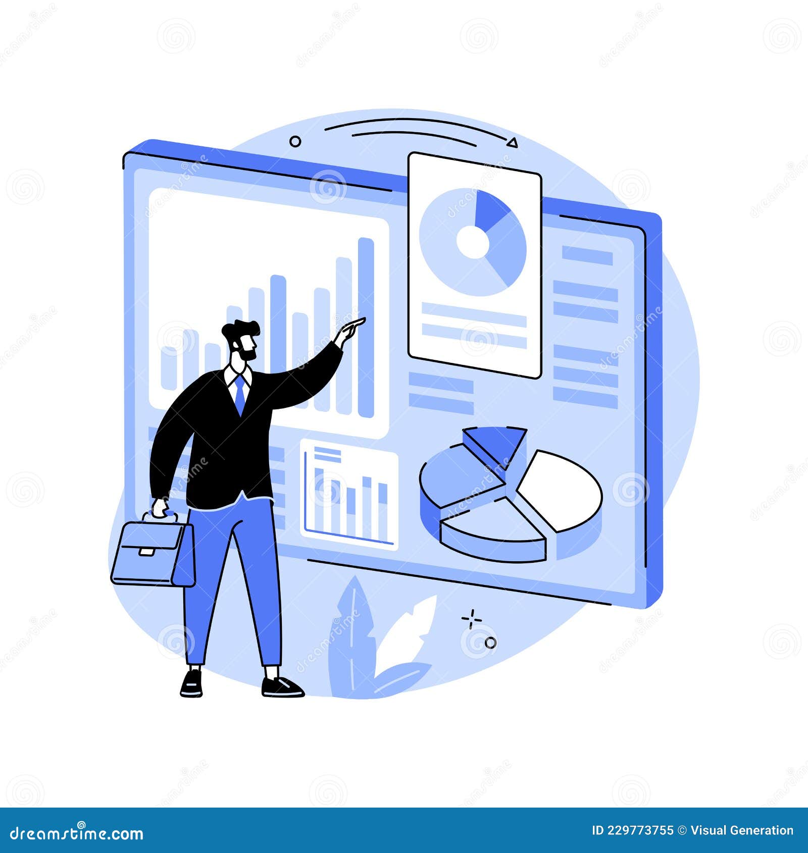 Business Information System Abstract Concept Vector Illustration. Stock ...