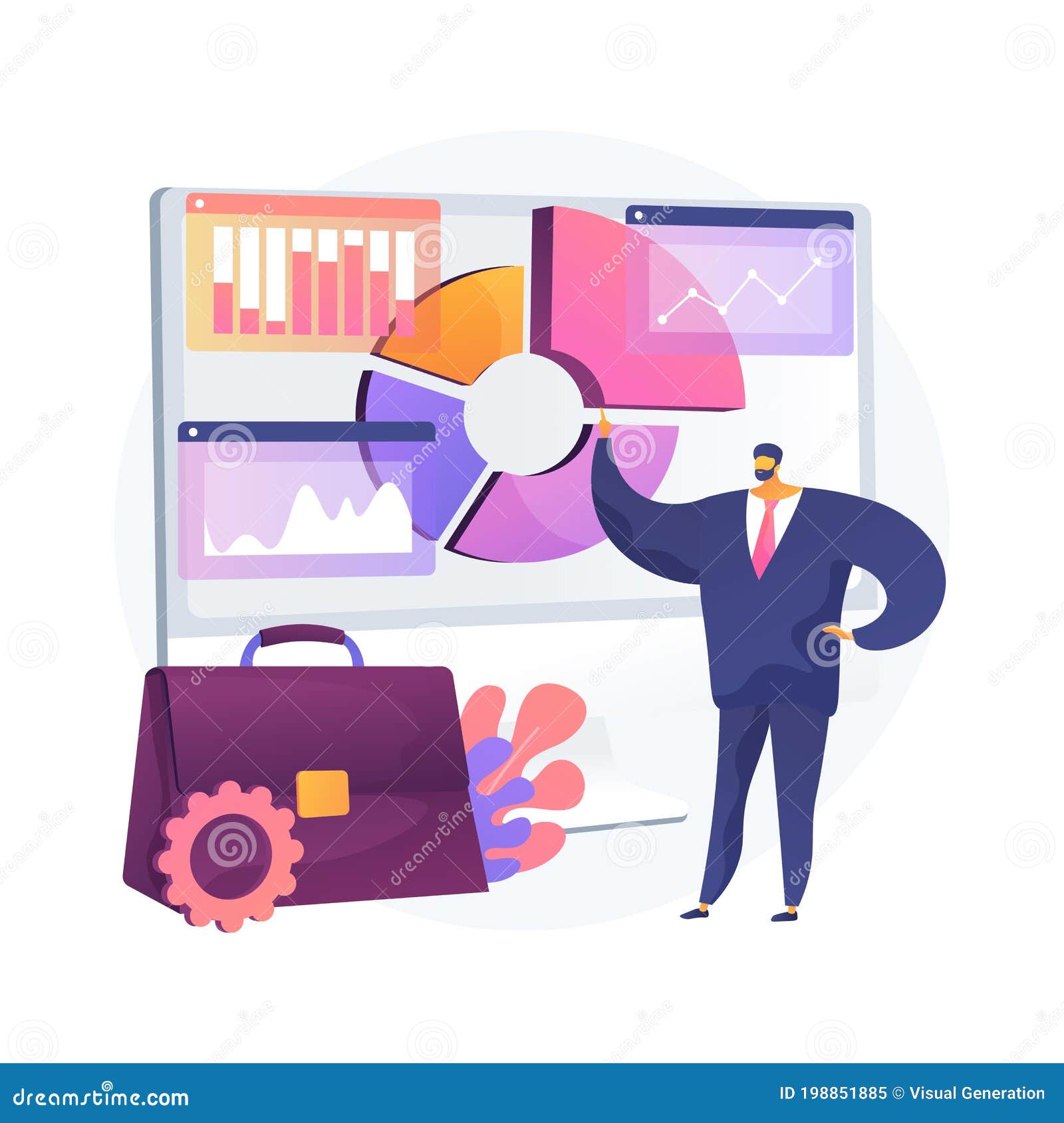 Business Information System Abstract Concept Vector Illustration. Stock ...