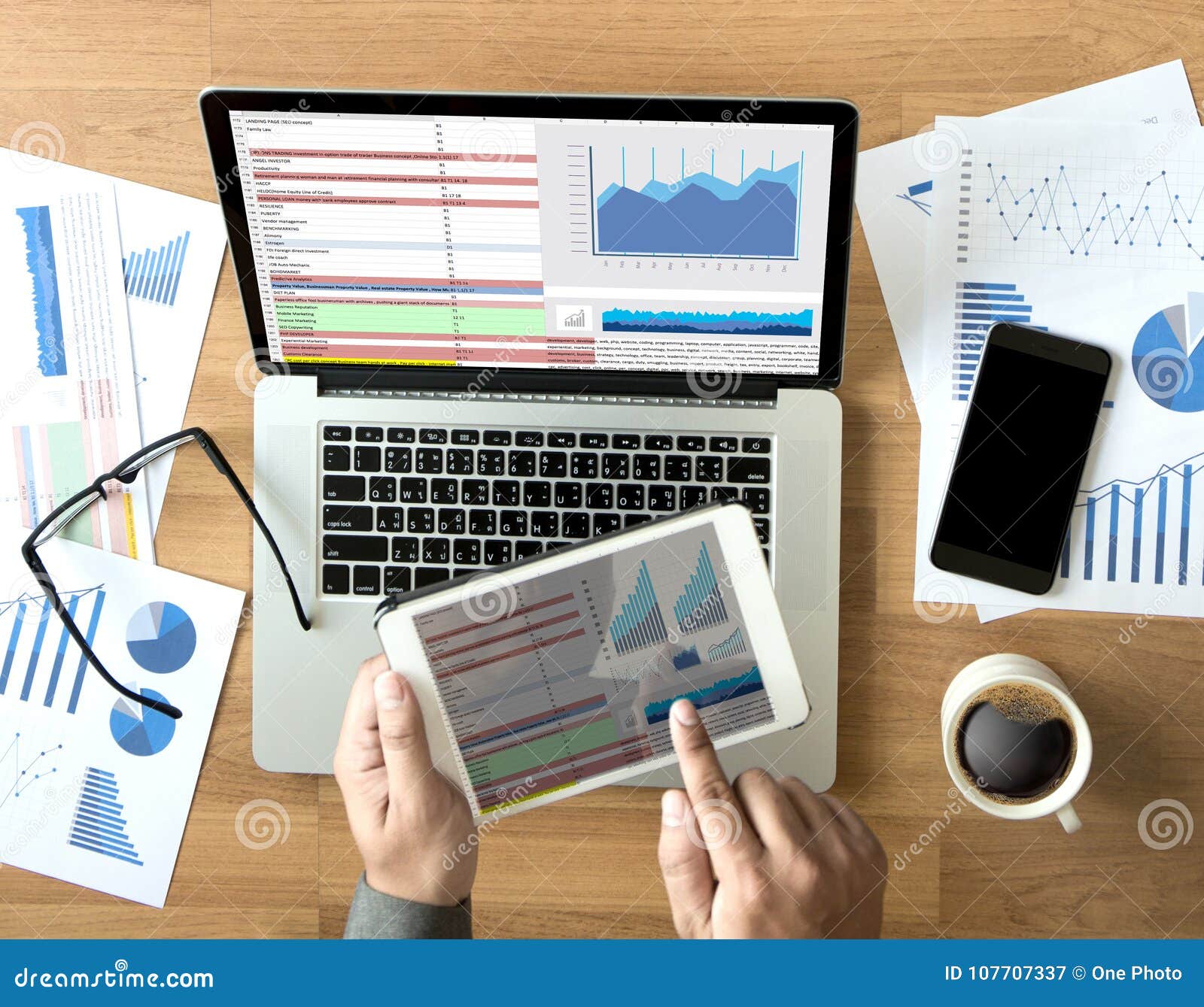 Business Information Technology People Work Hard Data Analytics Stock ...