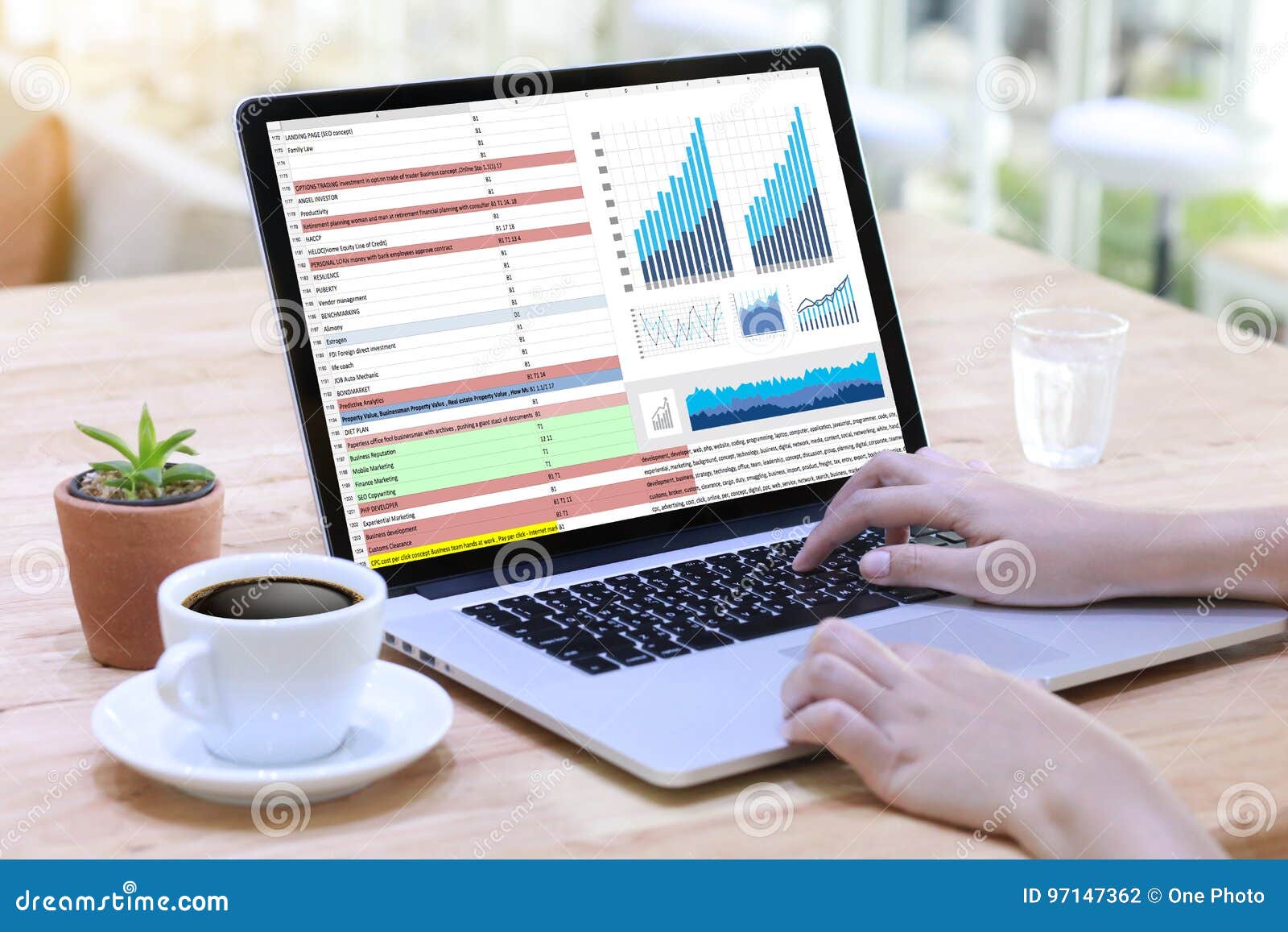 Business Information Technology People Work Hard Data Analytics Stock ...