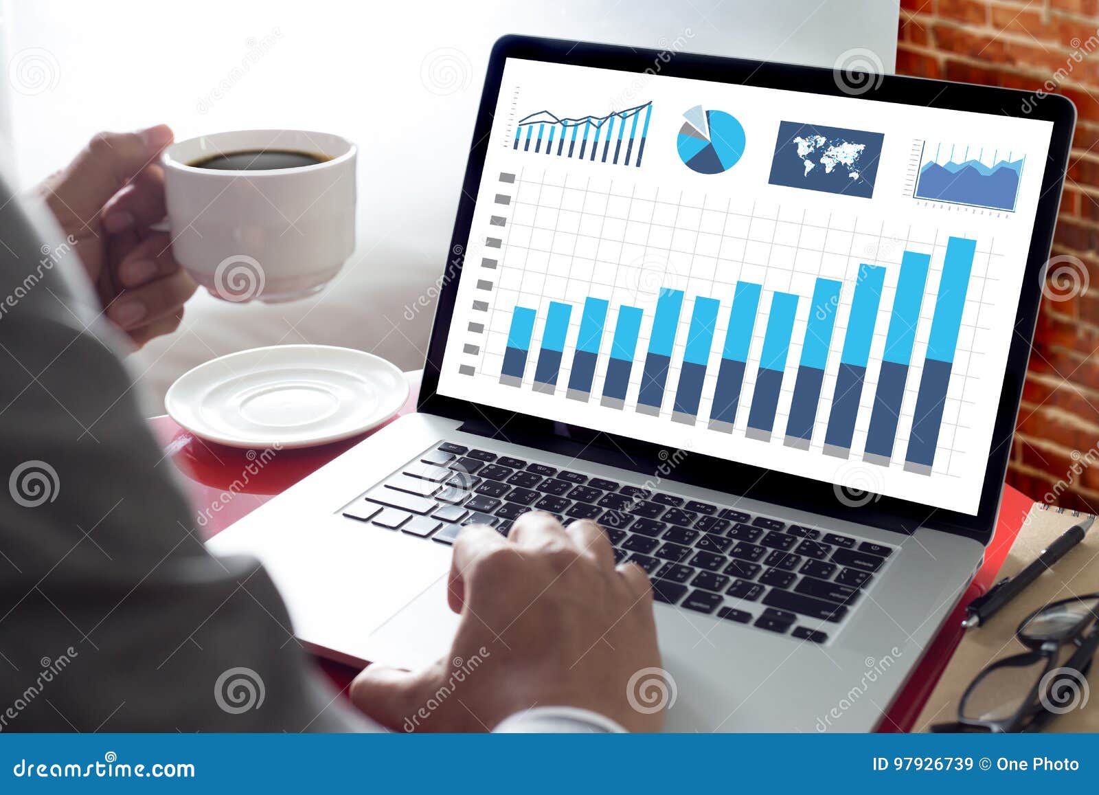 Business Information Technology People Work Hard Data Analytics Stock ...