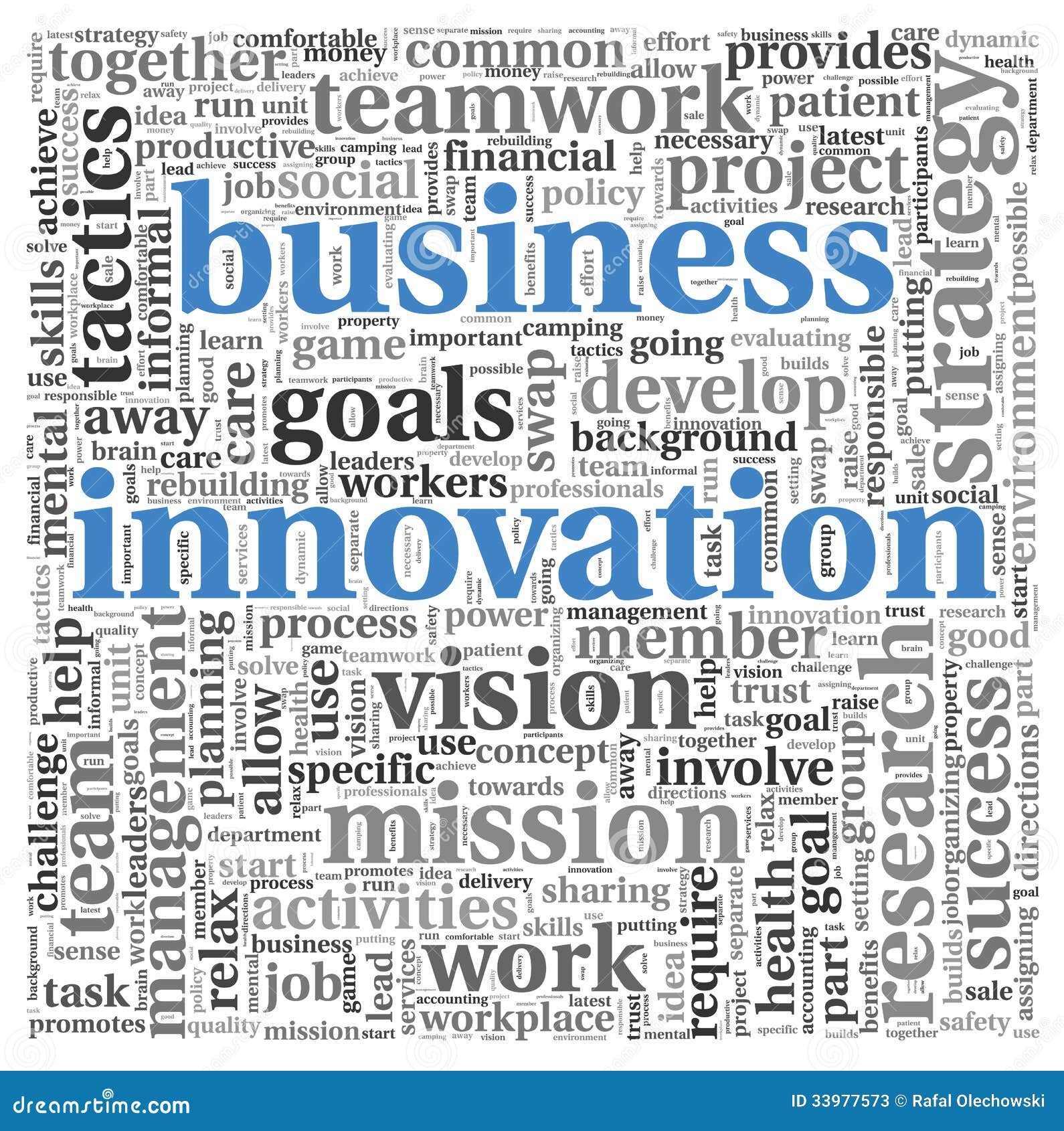 Business Innovation Concept in Tag Cloud Stock Illustration ...