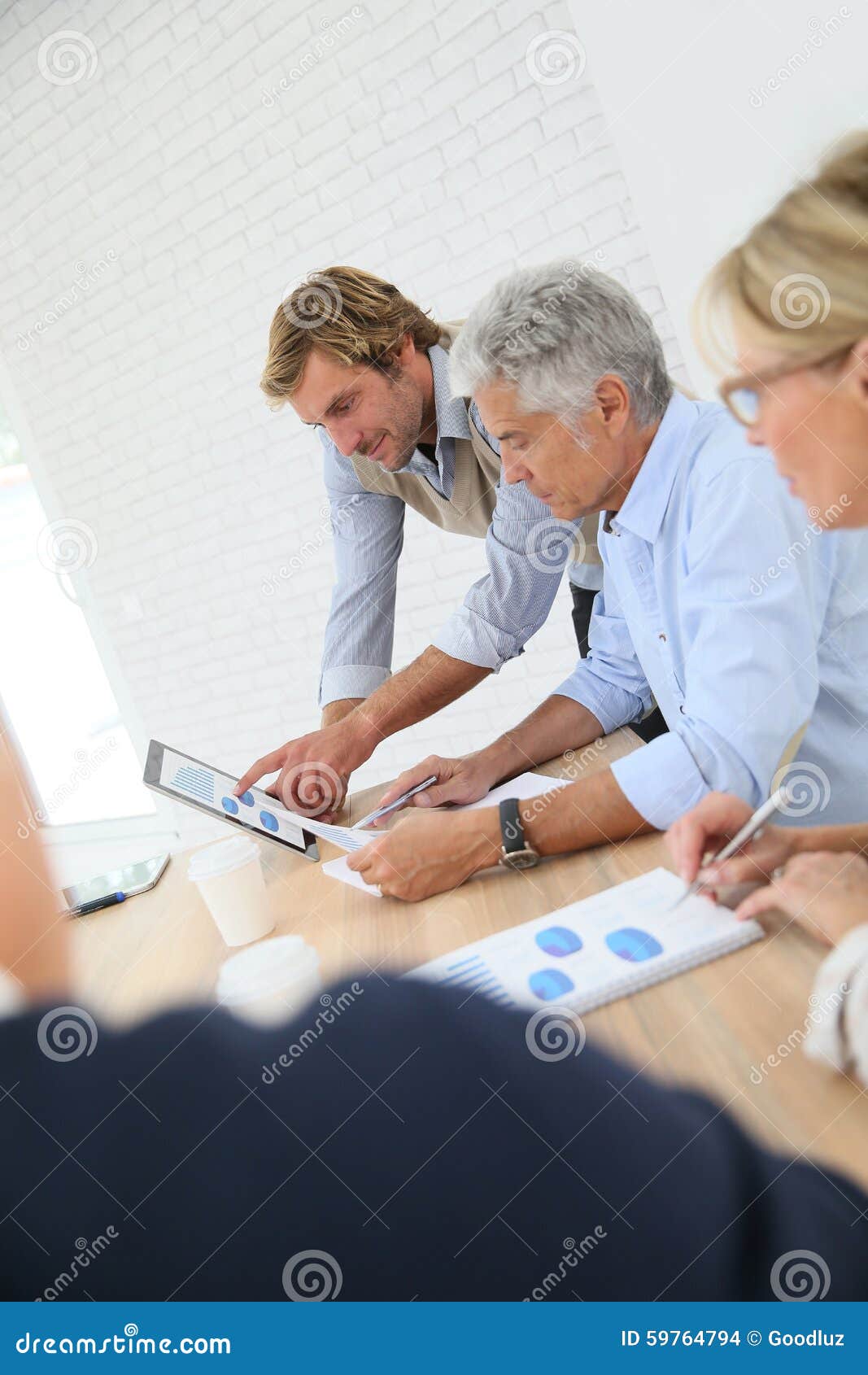Business Instructor Explaining To Seniors Stock Photo - Image of ...