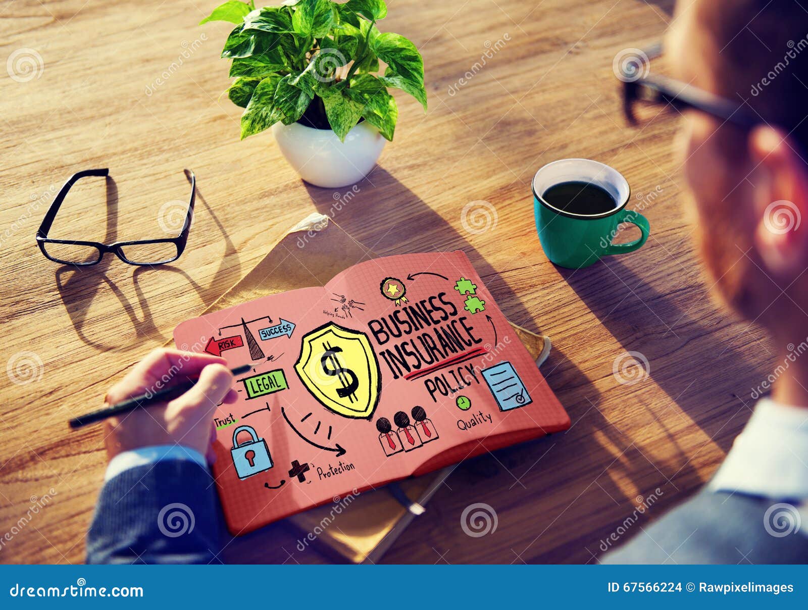 Business Insurance Policy Guard Safety Security Concept Stock Photo ...