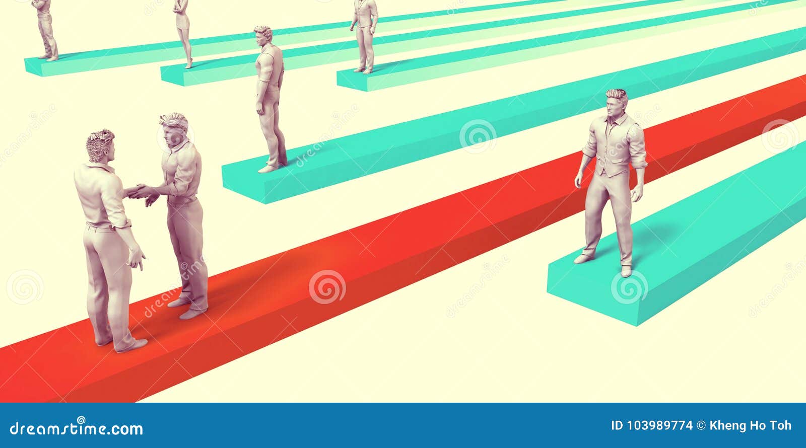 Business Integration Line Icon Concept. Business Integration Vector ...