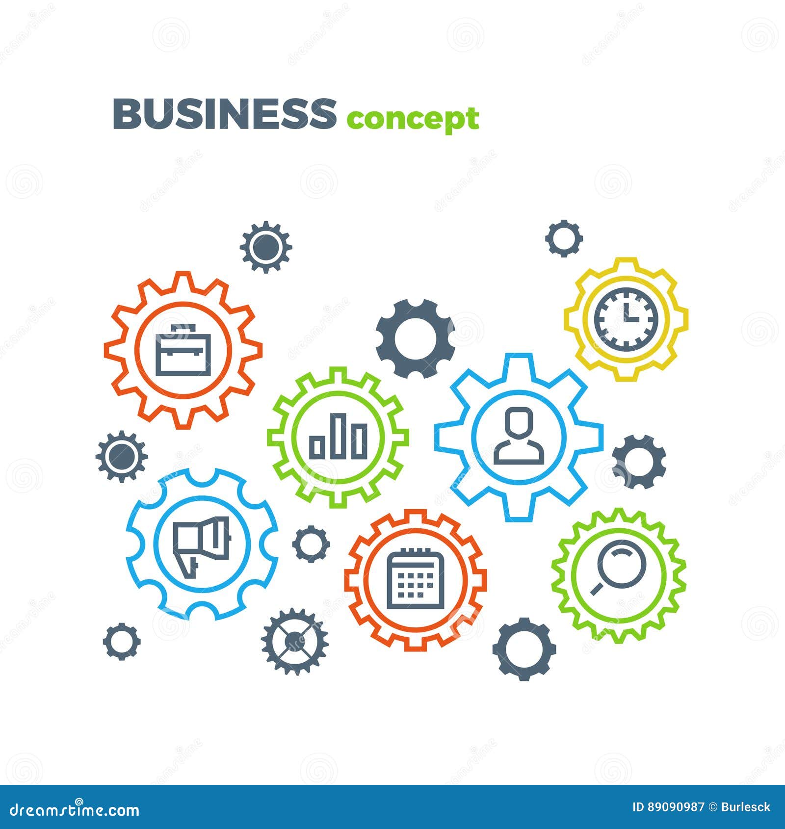 Business Integration Line Icon Concept. Business Integration Vector ...