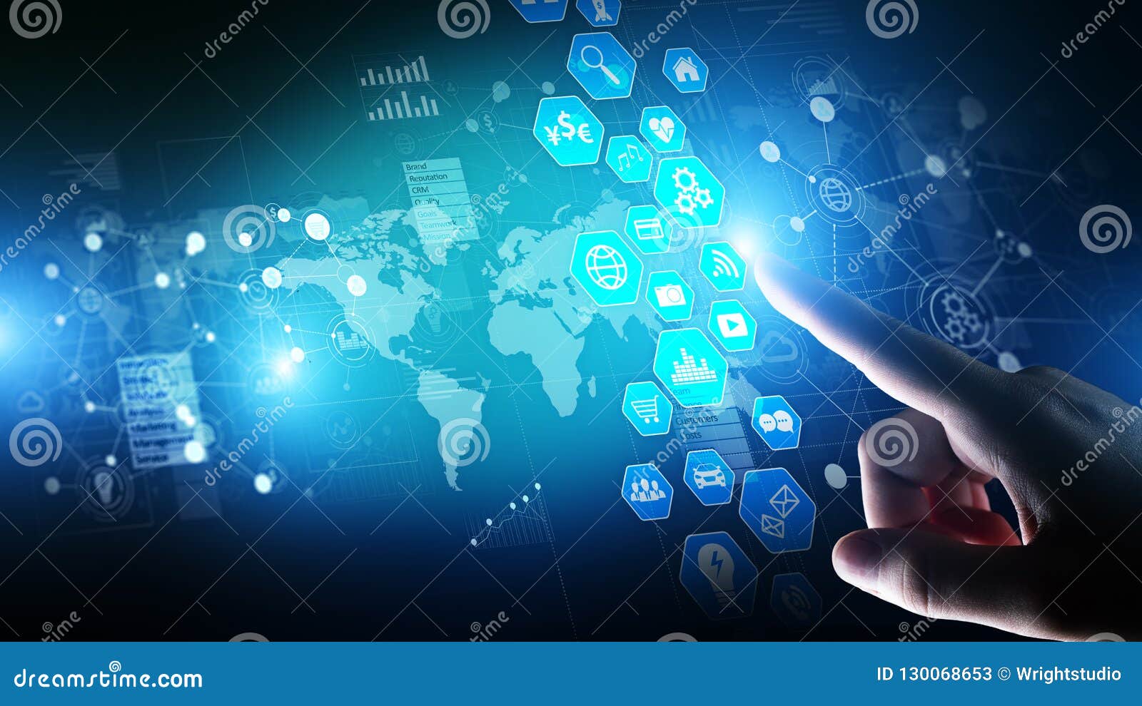 Business Intelligence, Data Analysis Dashboard with Icons Charts and ... Business Intelligence, Data Analysis Dashboard with Icons Charts and ...