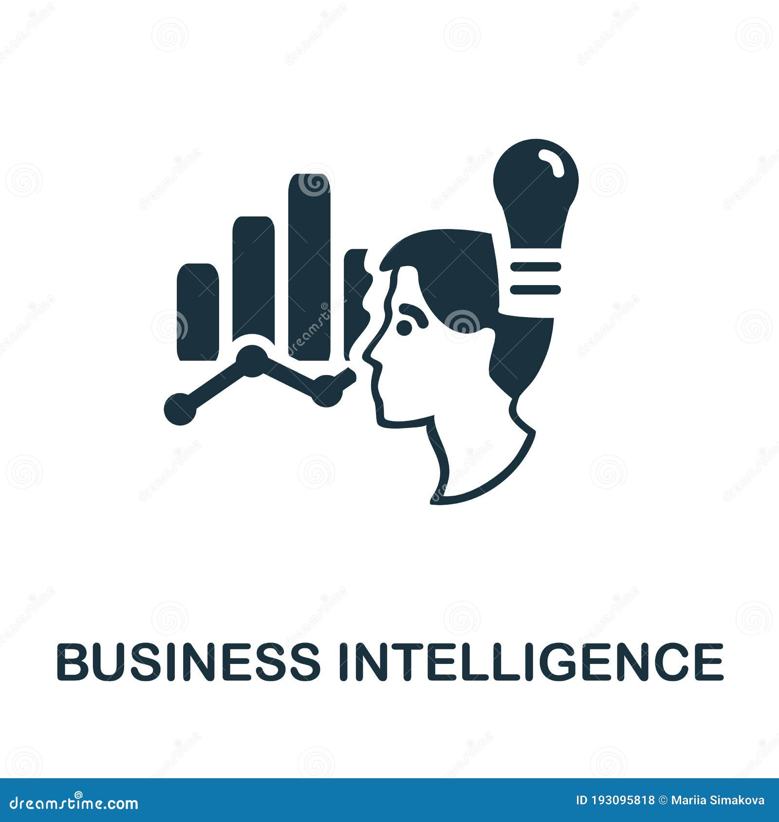 Business Intelligence Icon. Monochrome Simple Business Intelligence ...