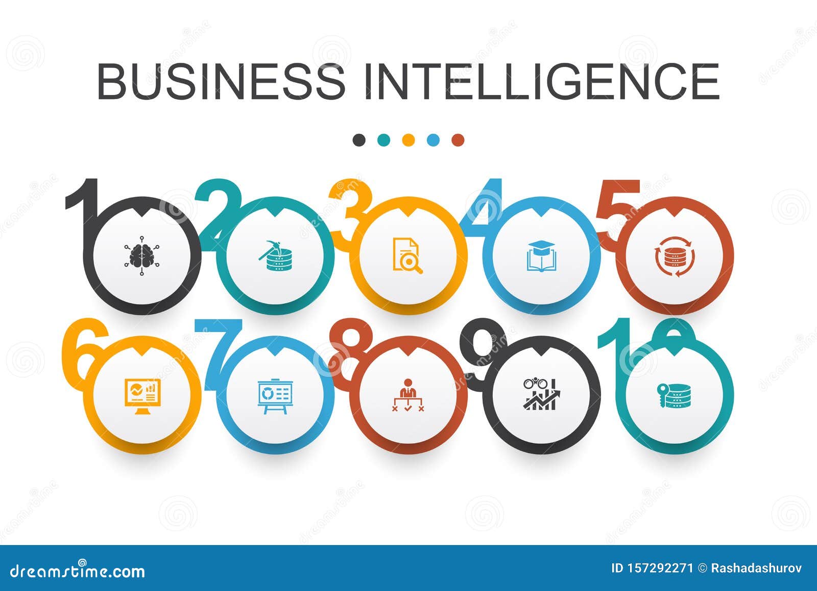 Business Intelligence Infographic Design Stock Vector - Illustration of ...