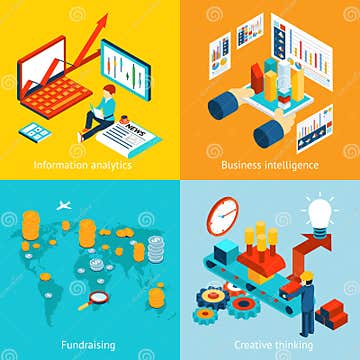 Business Intelligence Information Analytics Stock Vector - Illustration ...