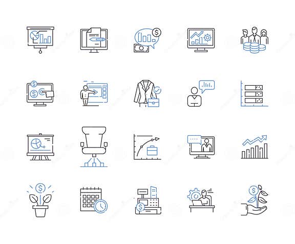 Business Intelligence Outline Icons Collection. Business, Intelligence ...