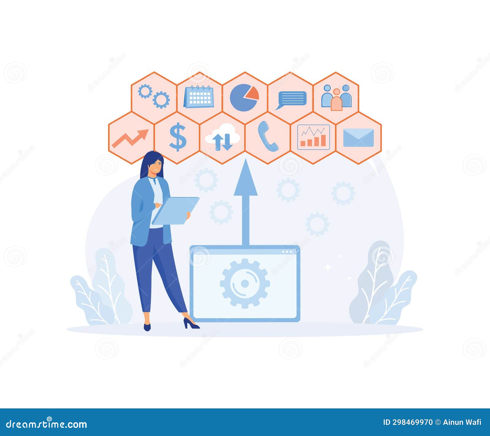 Business Intelligence. Performance Tools and Software Stock Vector - Illustration of technology ...