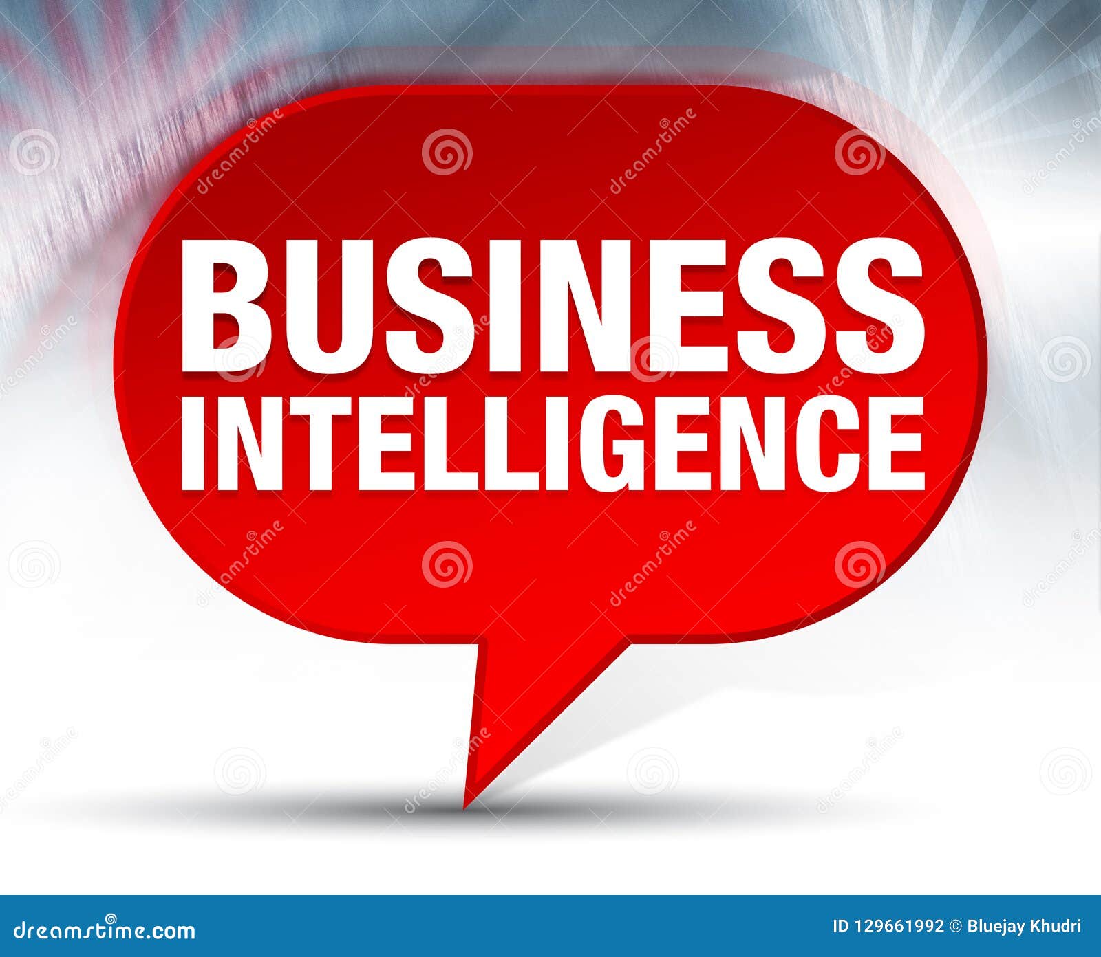 Business Intelligence Red Bubble Background Stock Illustration ...