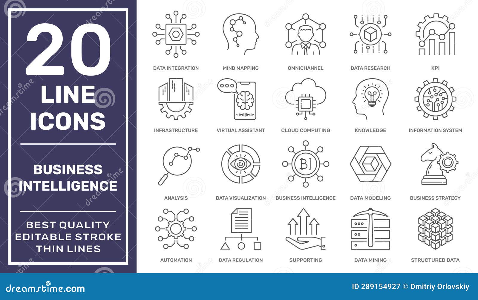 Business Intelligence Related Icons. BI Icons. for Mobile and Web Stock ...