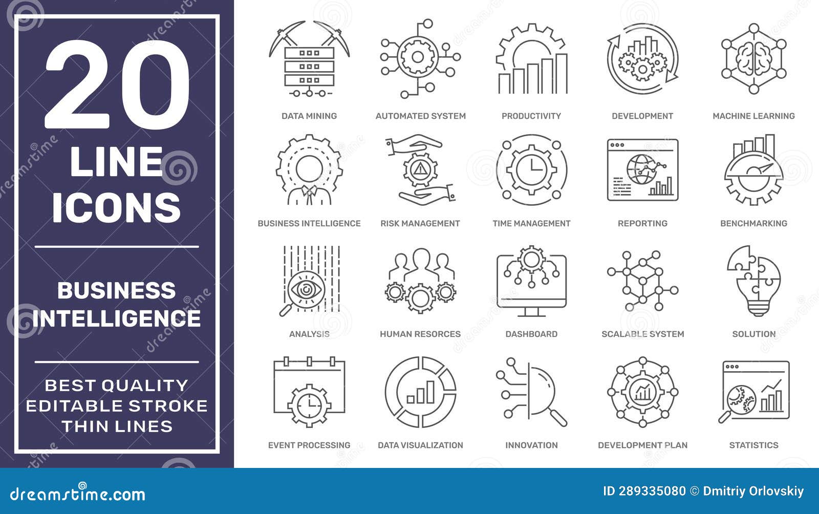 Business Intelligence Related Icons. BI Tools Icons. Business ...