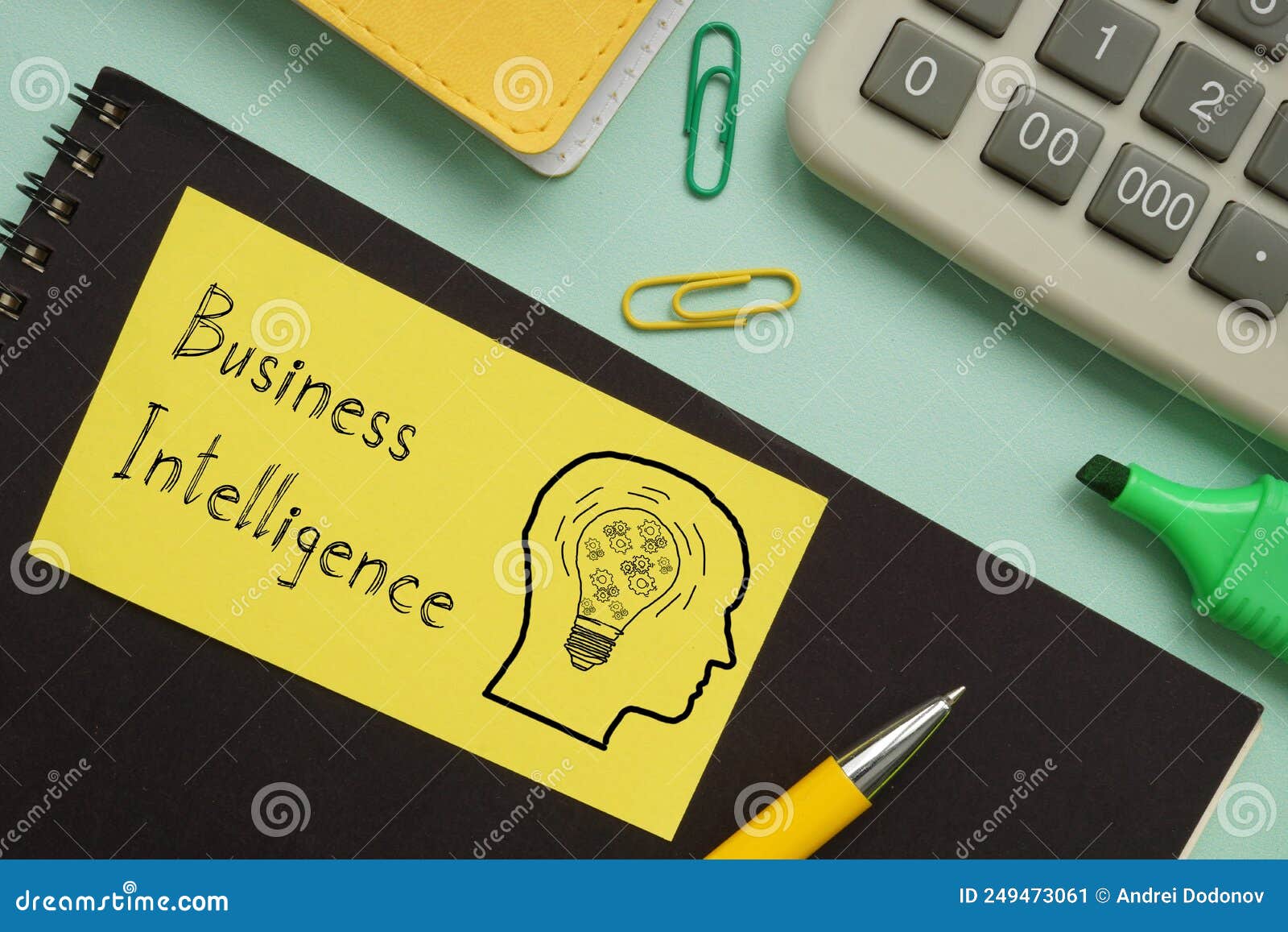 Business Intelligence is Shown Using the Text Stock Image - Image of ...