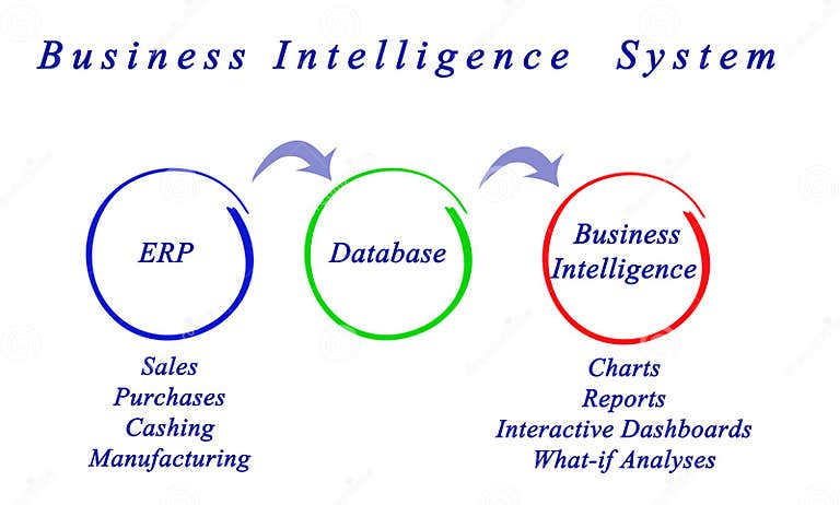 Business Intelligence System Stock Illustration - Illustration of ...