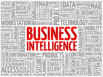 Business Intelligence Word Cloud Stock Illustration - Illustration of ...