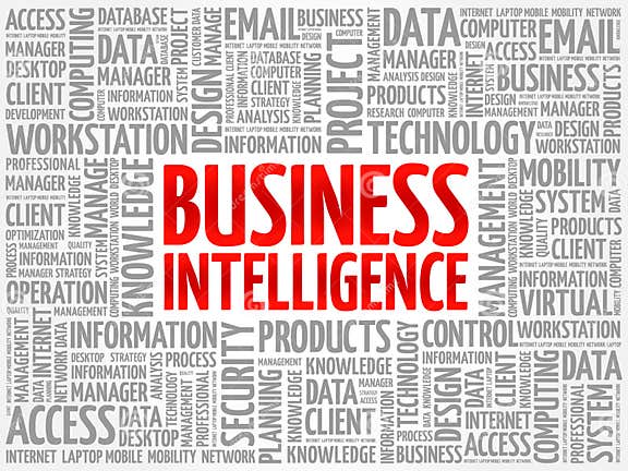 Business Intelligence Word Cloud Stock Illustration - Illustration of ...