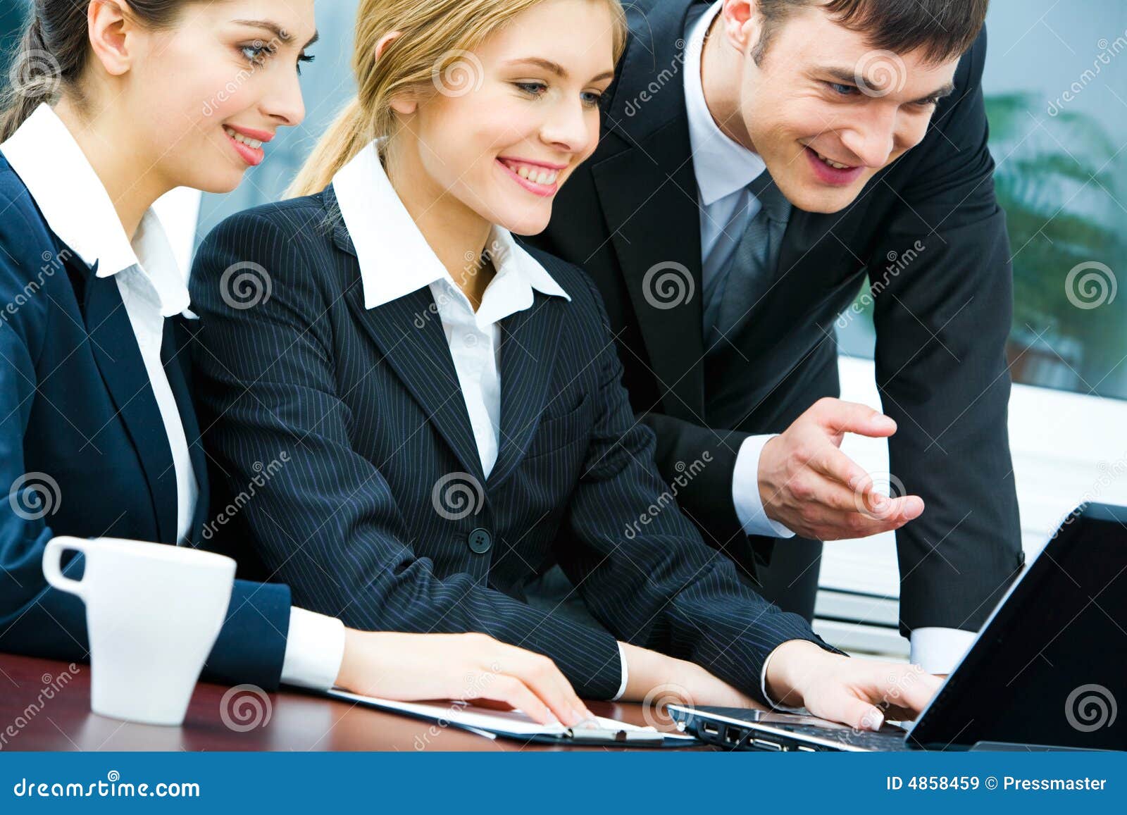 Business interaction stock image. Image of positive, modern - 4858459