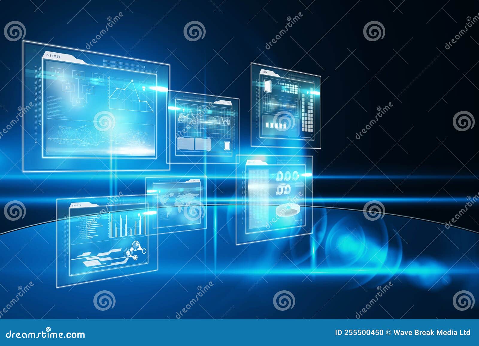 Business interface stock illustration. Illustration of people - 255500450