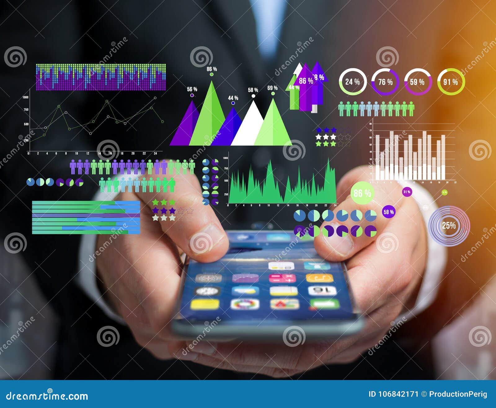 Business Interface with Chart Graph and Stats - Business and Fin ...