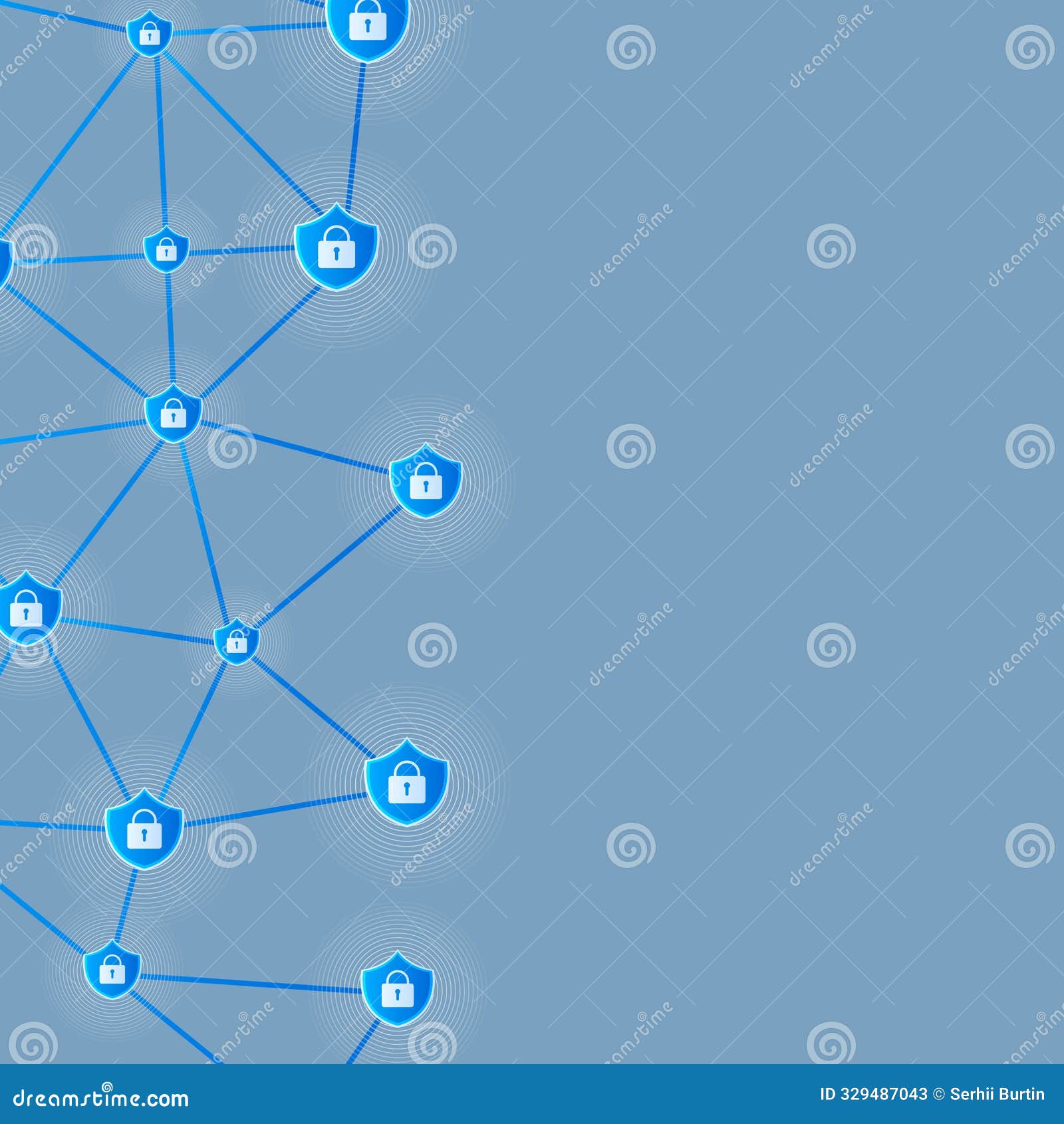 Business Internet Cyber Security Connection Network Concept. Vector ...