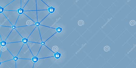 Business Internet Cyber Security Connection Network Concept. Vector ...
