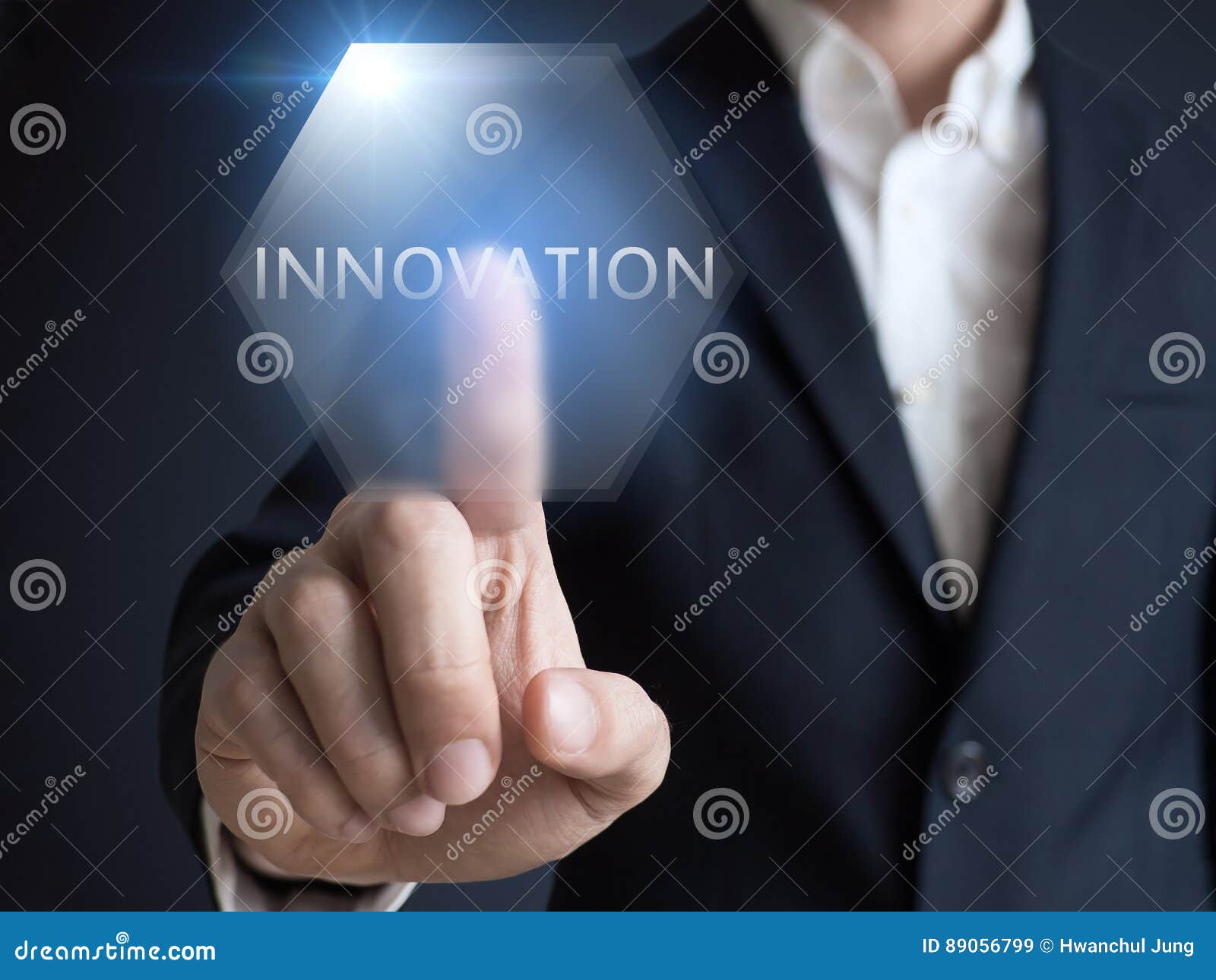 Business, Internet and Technology Concept. Businessman Select ...