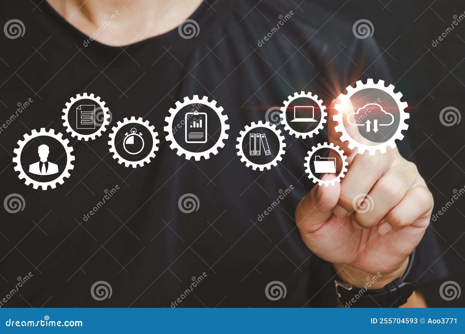 Business Internet of Things IoT New Technology Big Data Cloud Database ...